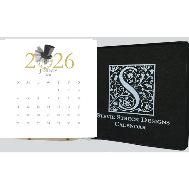 Desk Calendar with easel 2026 - Small Desktop Calendar - 6.125 x 6.125 ...