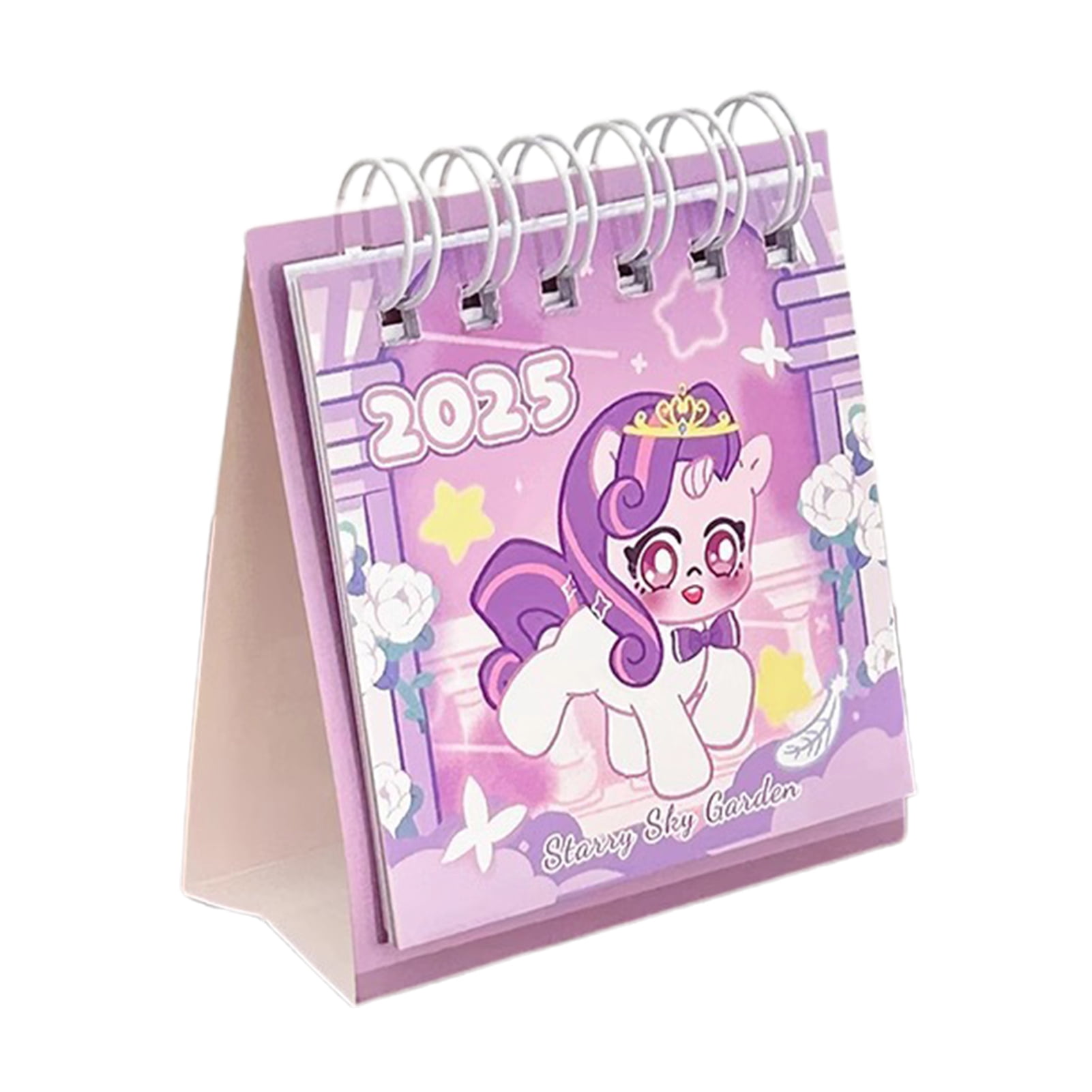 Desk Calendar with Cute Cartoon Patterns 2025 Mini Desk Calendar ...