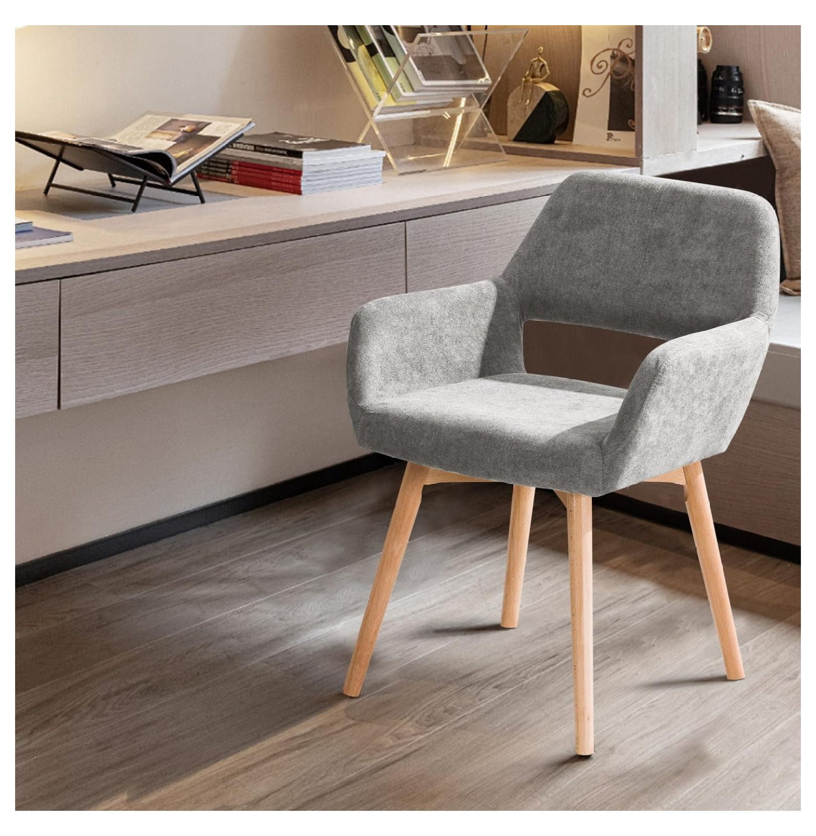 Desk Chair Accent Chair Set of 2 Century Modern Arm Chair Upholstered ...