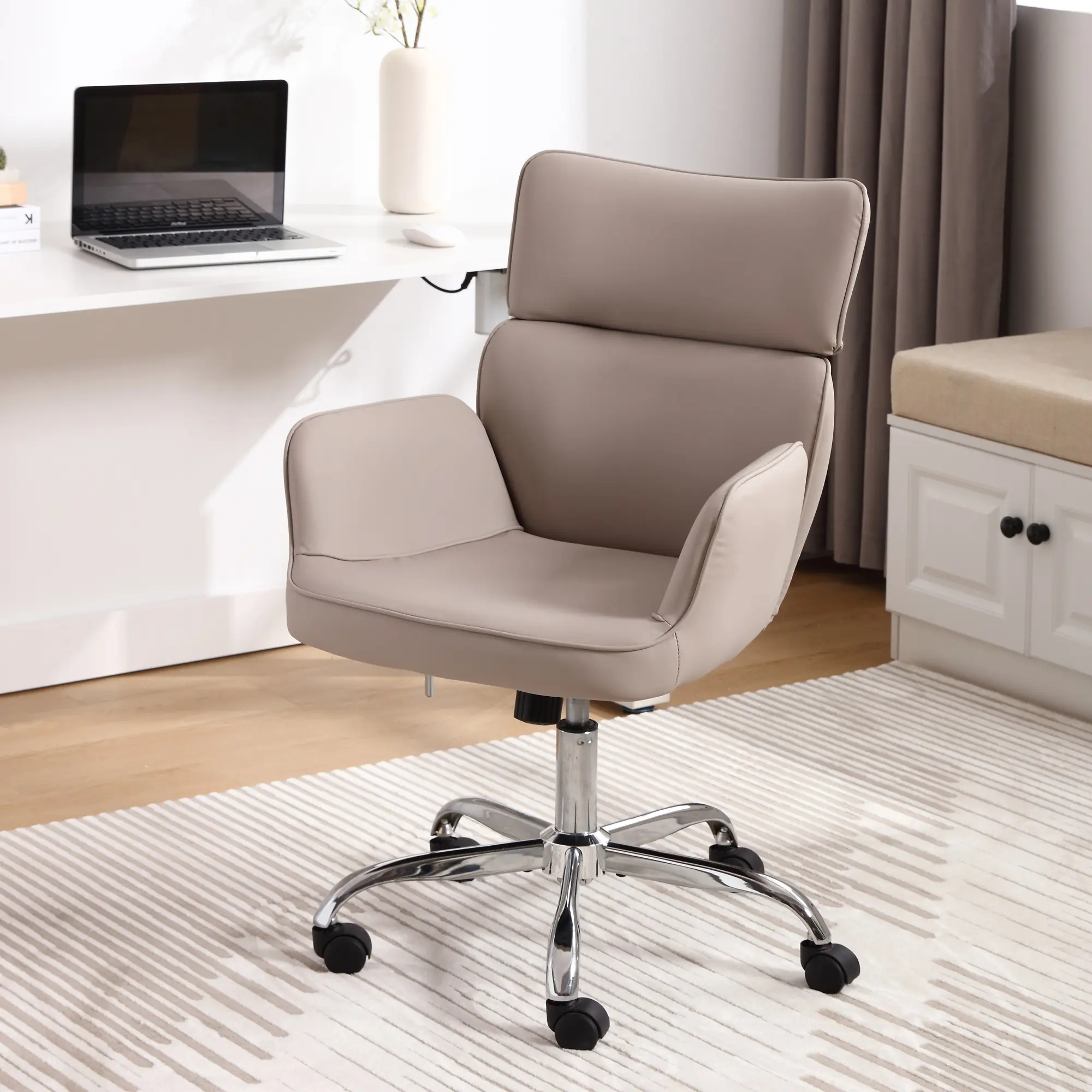 Desk Chair, Modern Home Office Chair with Adjustable Height and Swivel ...