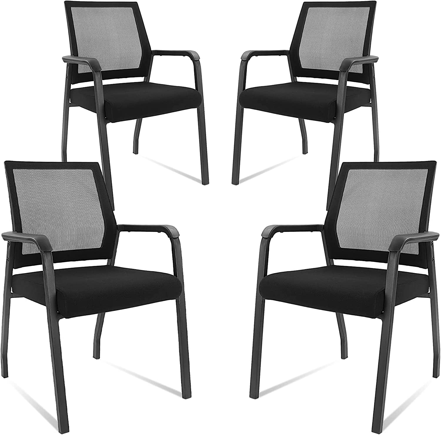 Desk Chair No Wheels, Arm Chair With Ergonomic Lumbar Support And ...