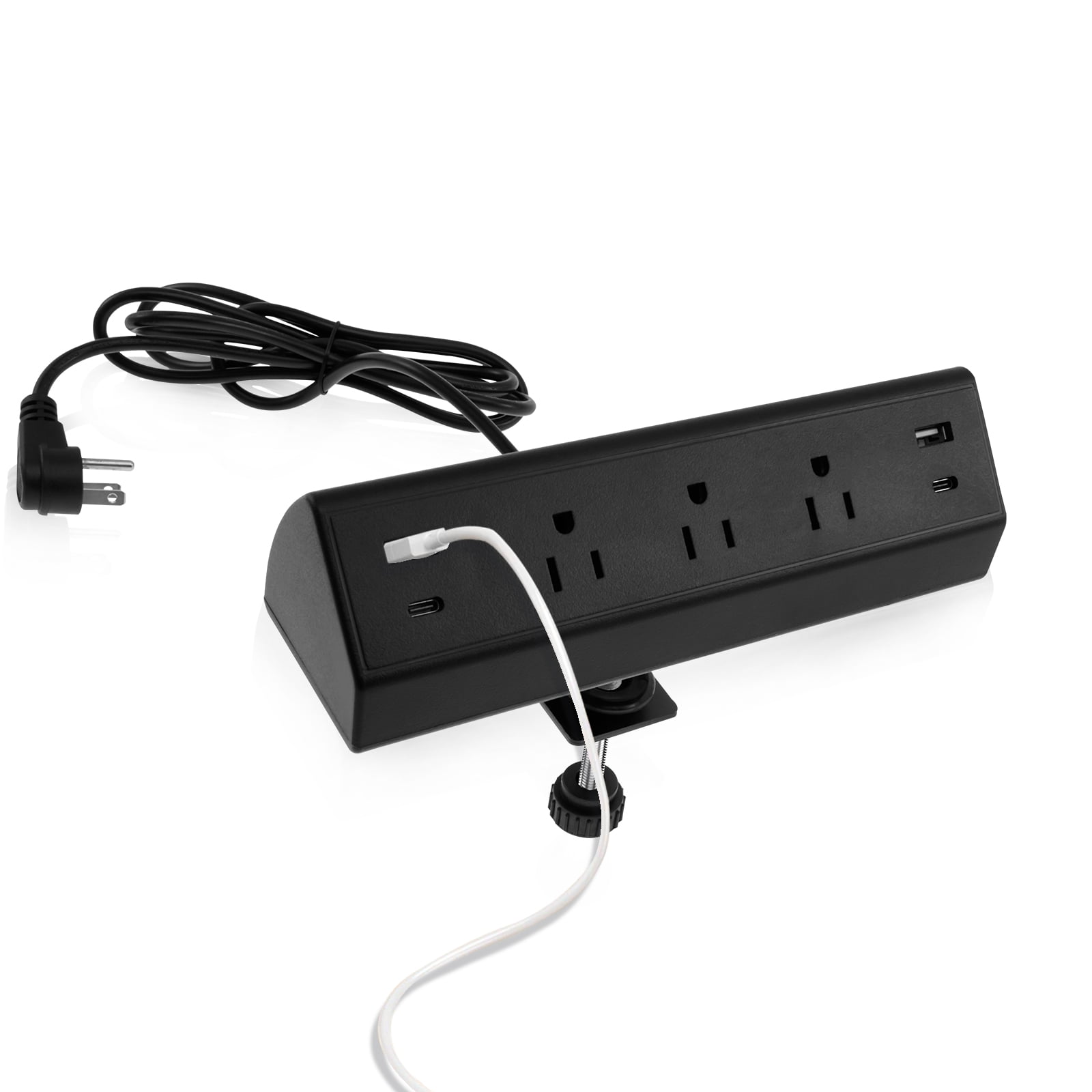 Desk Clamp Power Strip Fireproof Desktop Power Strip with 3 Outlets 4 ...