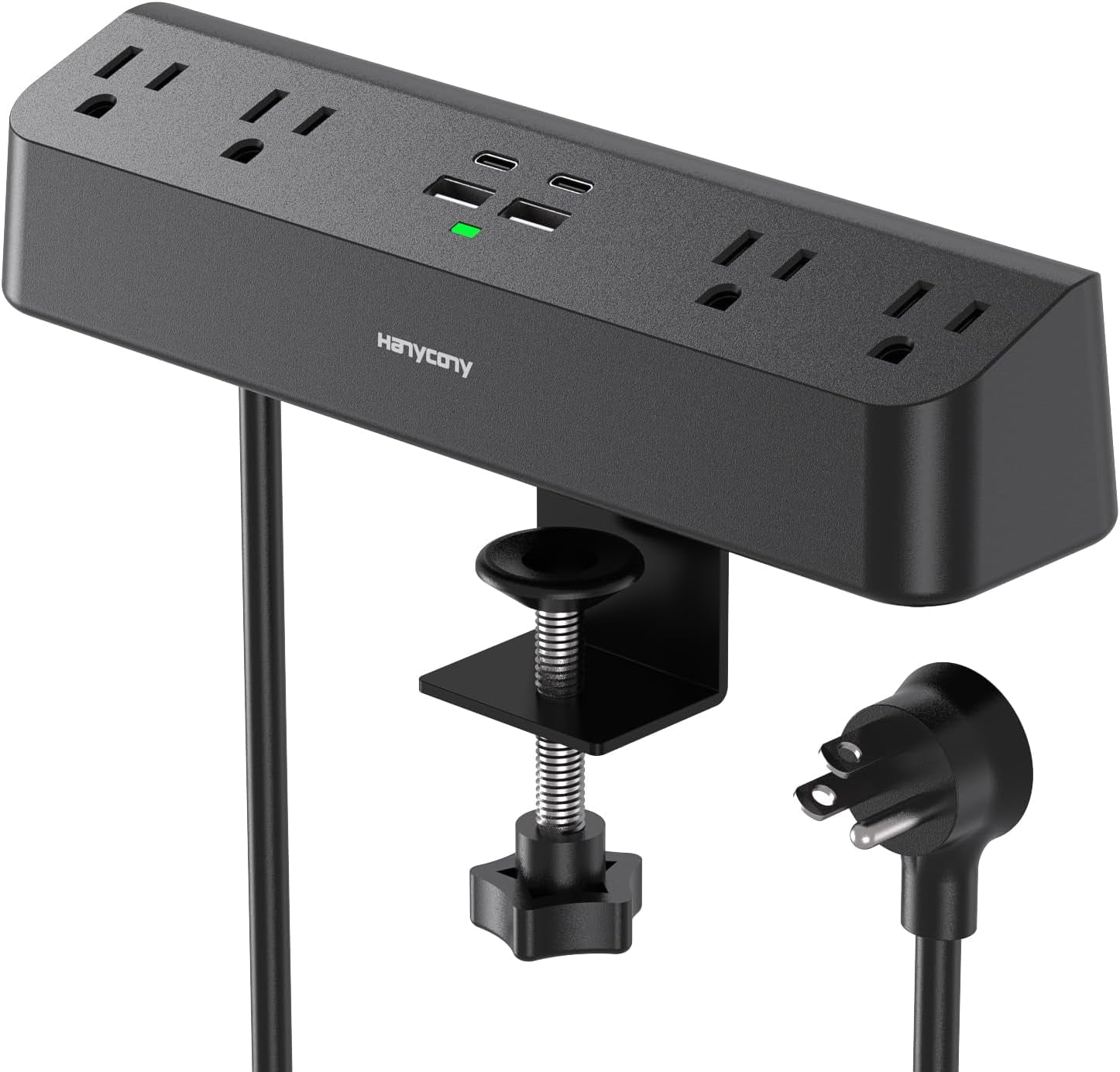 Desk Clamp Power Strip with PD30W USB-C, 5Ft Extension Cord, Ed Mount ...