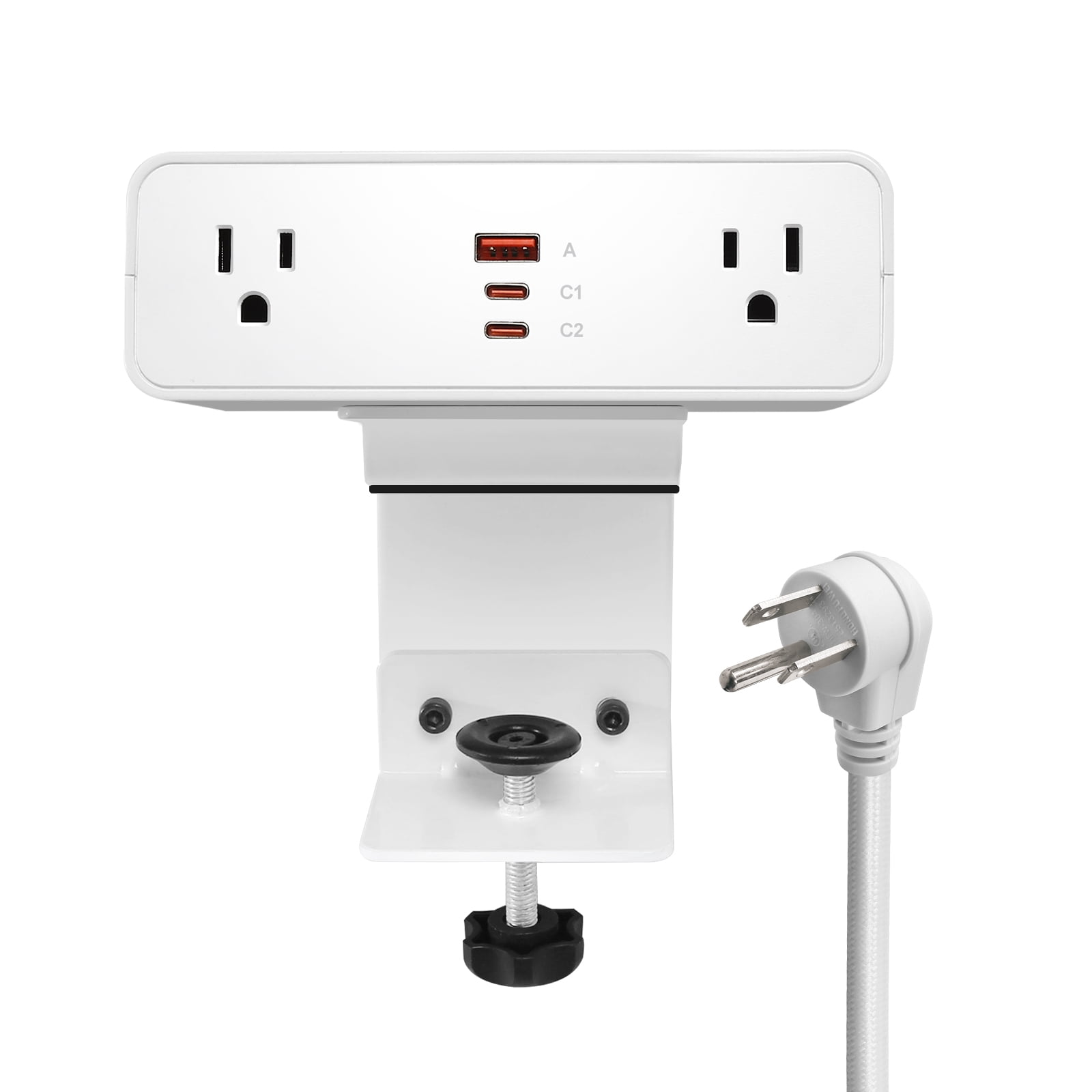 Desk Clamp Power Strip USB C 65W, Desktop Edge Mount Fast Charge ...