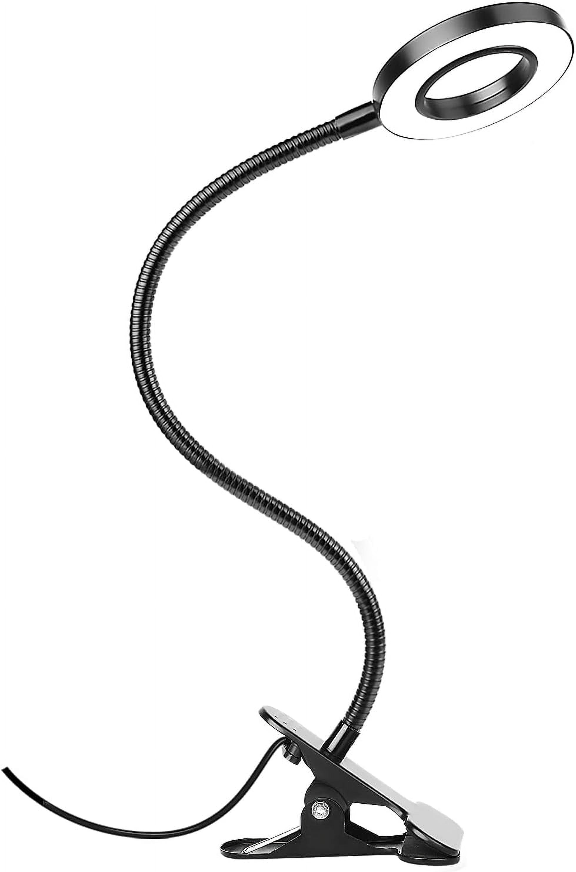 Desk Clip on Lamp for Reading Home Office, 10 Dimmable Brightness 3 ...
