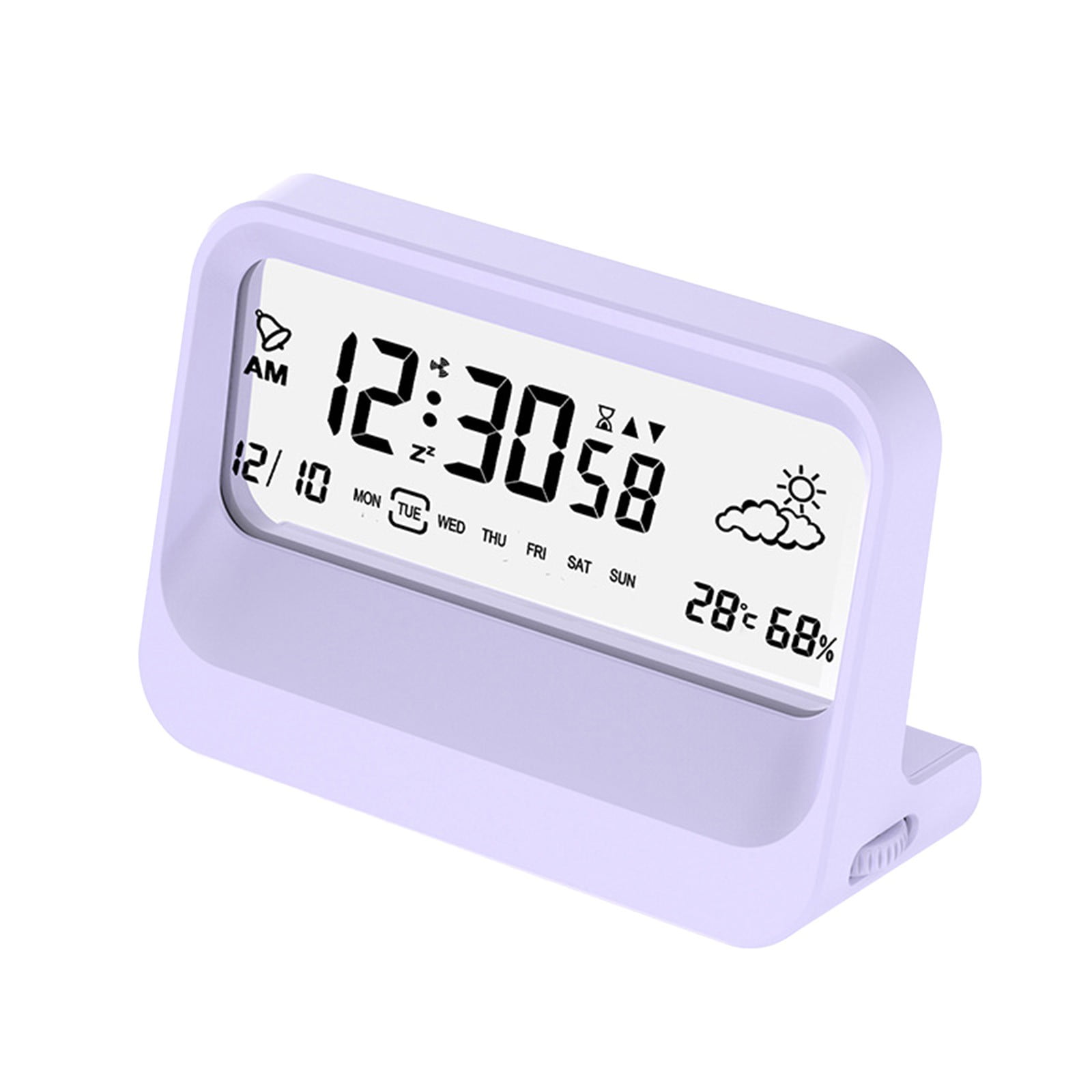 Desk Clock, Digital Alarm Clock, Transparent Modern Design, Temperature ...