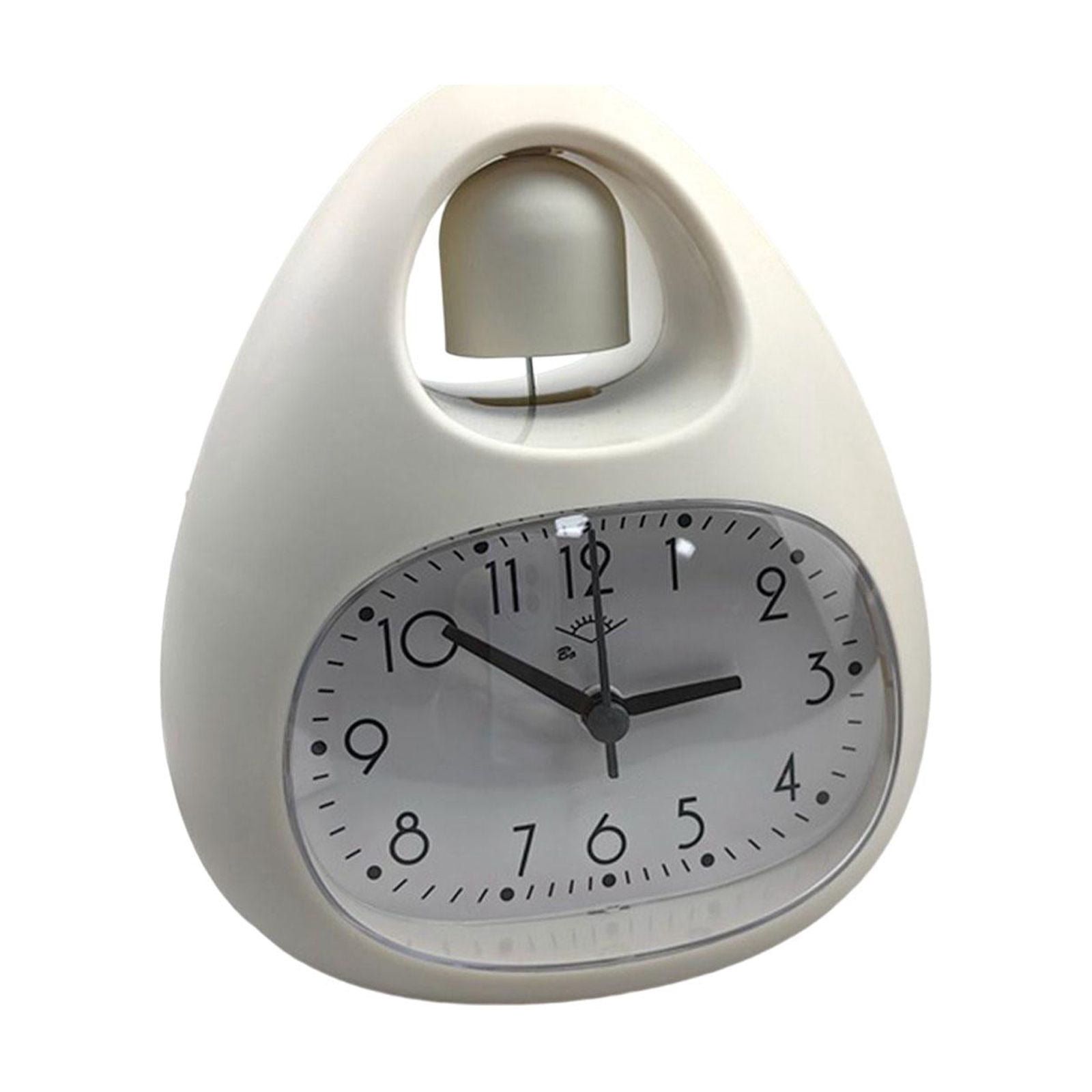 Desk Clock Egg Shaped with Nightlight Desktop Sculpture Silent Vintage ...