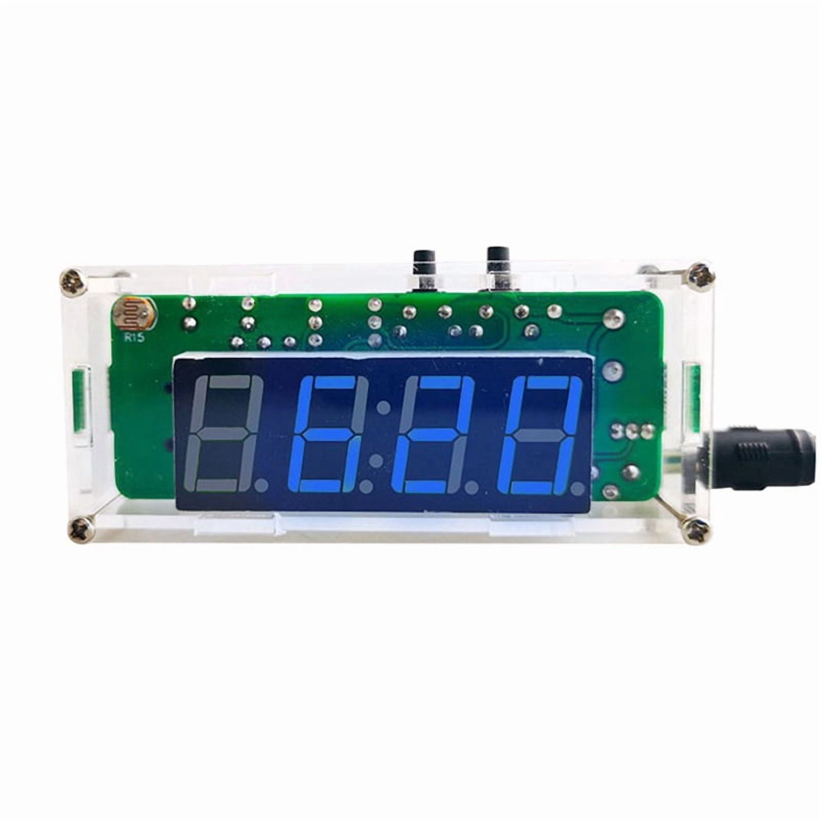 Desk Clock Kit for Learning Electronics: 4-Digit Digital DIY Clock with ...