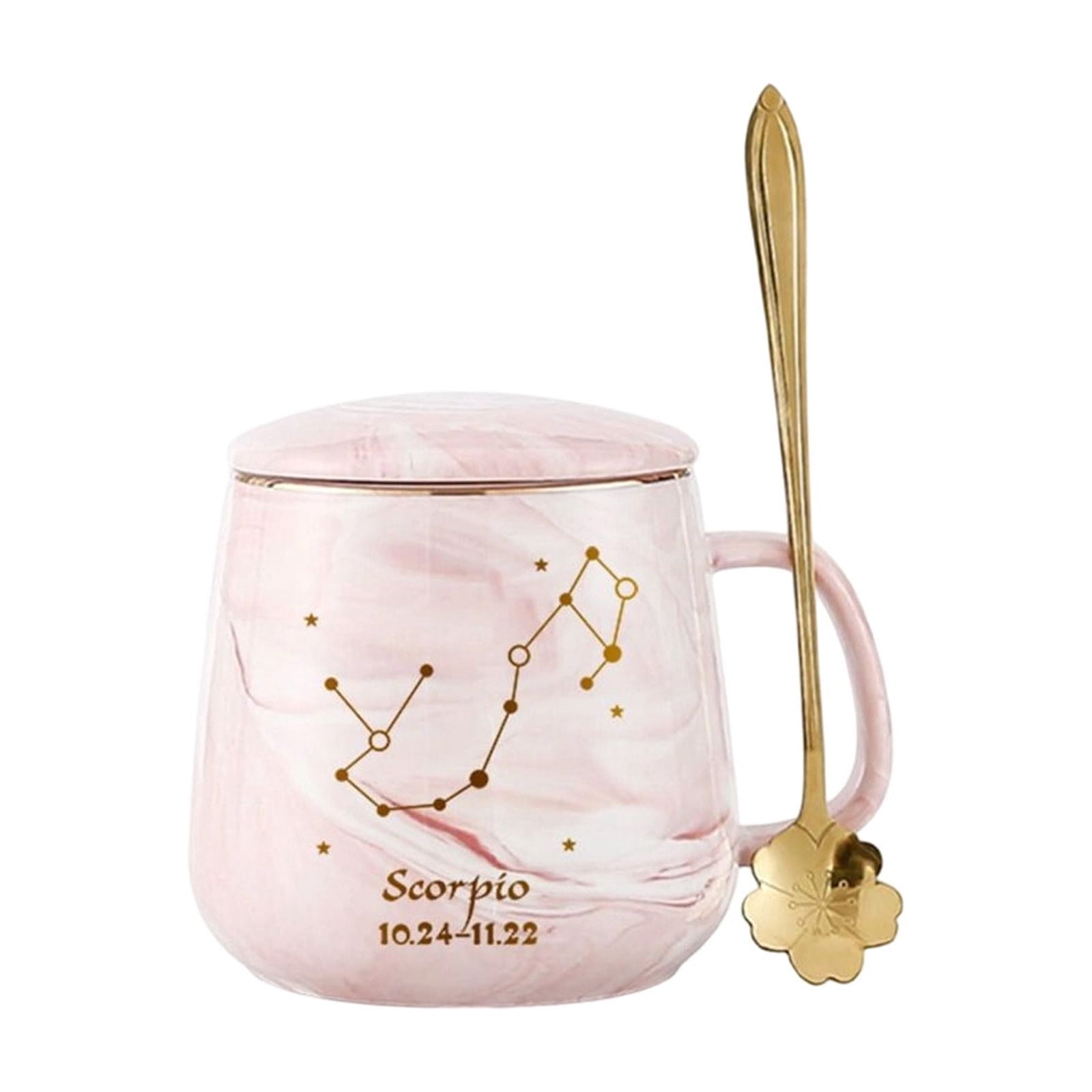 Desk Coffee Mug Ceramic Tea Cup Home Drinkware Pink Mug for Study ...