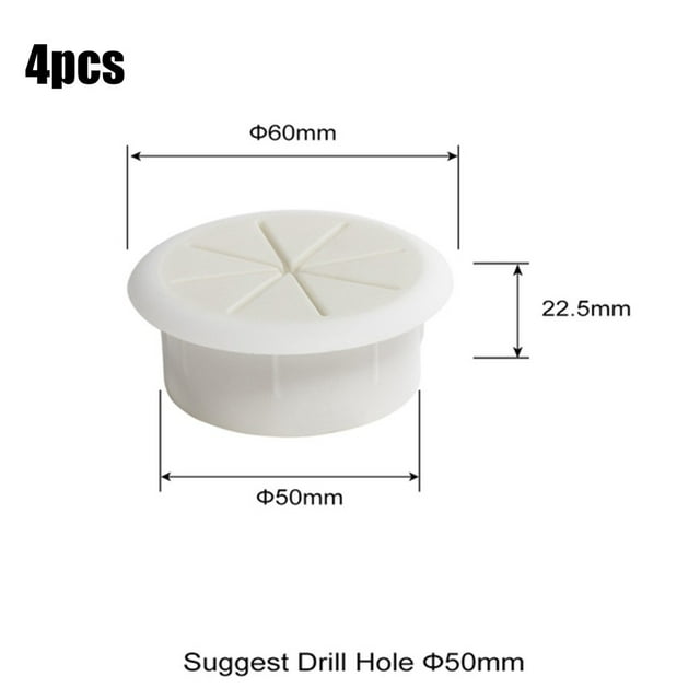 Desk Cord Grommet Flexible Rubber Cable Hole Cover Wire Organizer Round ...