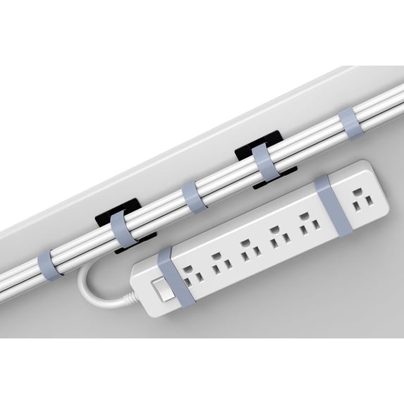 Under Desk Cord Management Straps, Adhesive-Backed Heavy-Duty Mounting ...