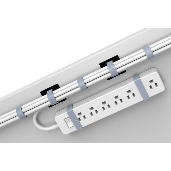 Under Desk Cord Manament Straps, Adhesive-Backed Heavy-Duty Reusable ...