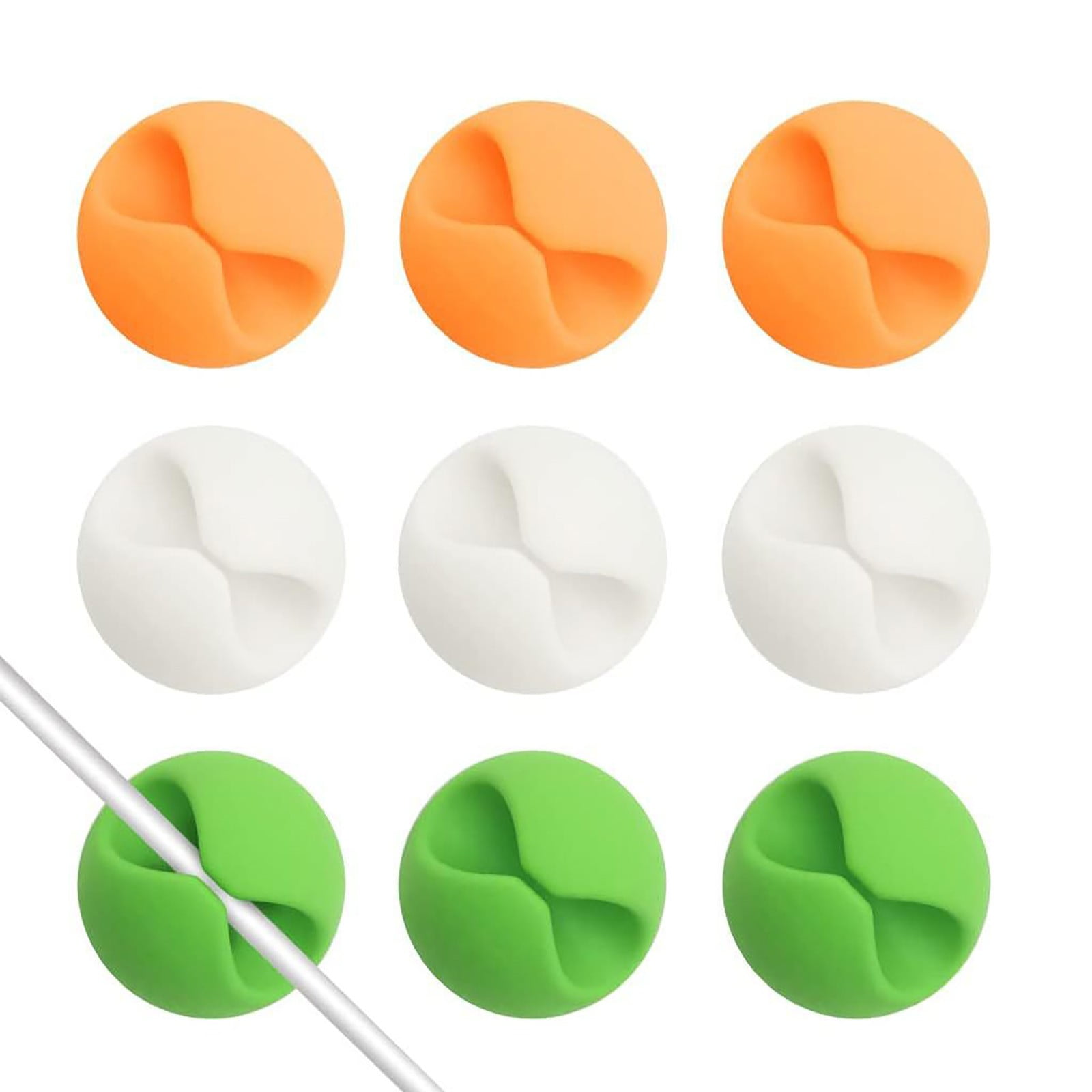 Desk Cord Organizer Clips 9 Pack | Cable Management Holders for Charger, USB, Office & Home ...
