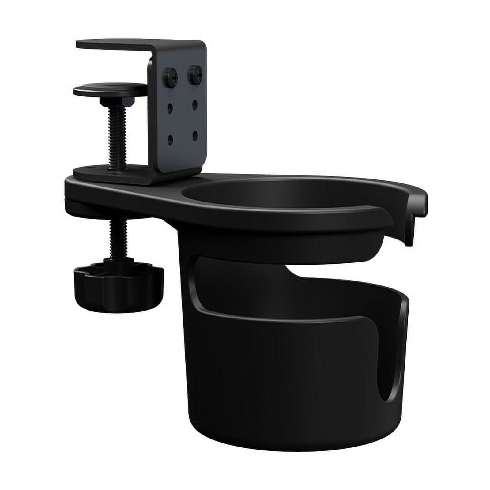 Desk Cup Holder Clamp, Anti-Spill Clip On Table Cup Holder, Rotatable ...