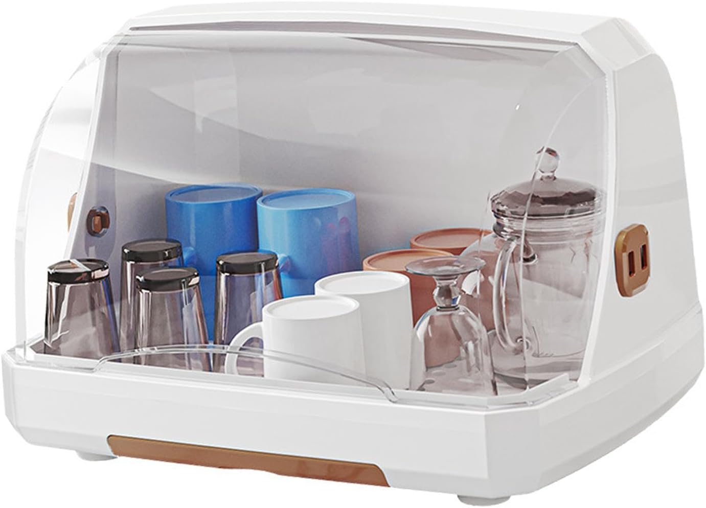 Desk Cup Holder, Desktop Cup Storage Rack Dustproof Countertop ...