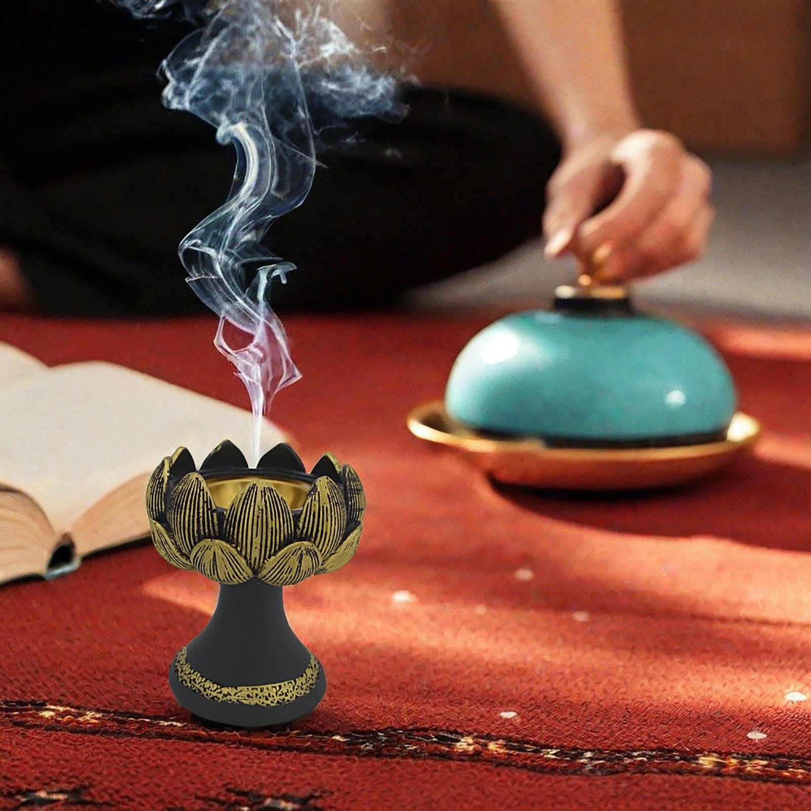 Desk Decor Clearance! Shishian L.Otus Shape Retro S.Tyle Incense Holder ...