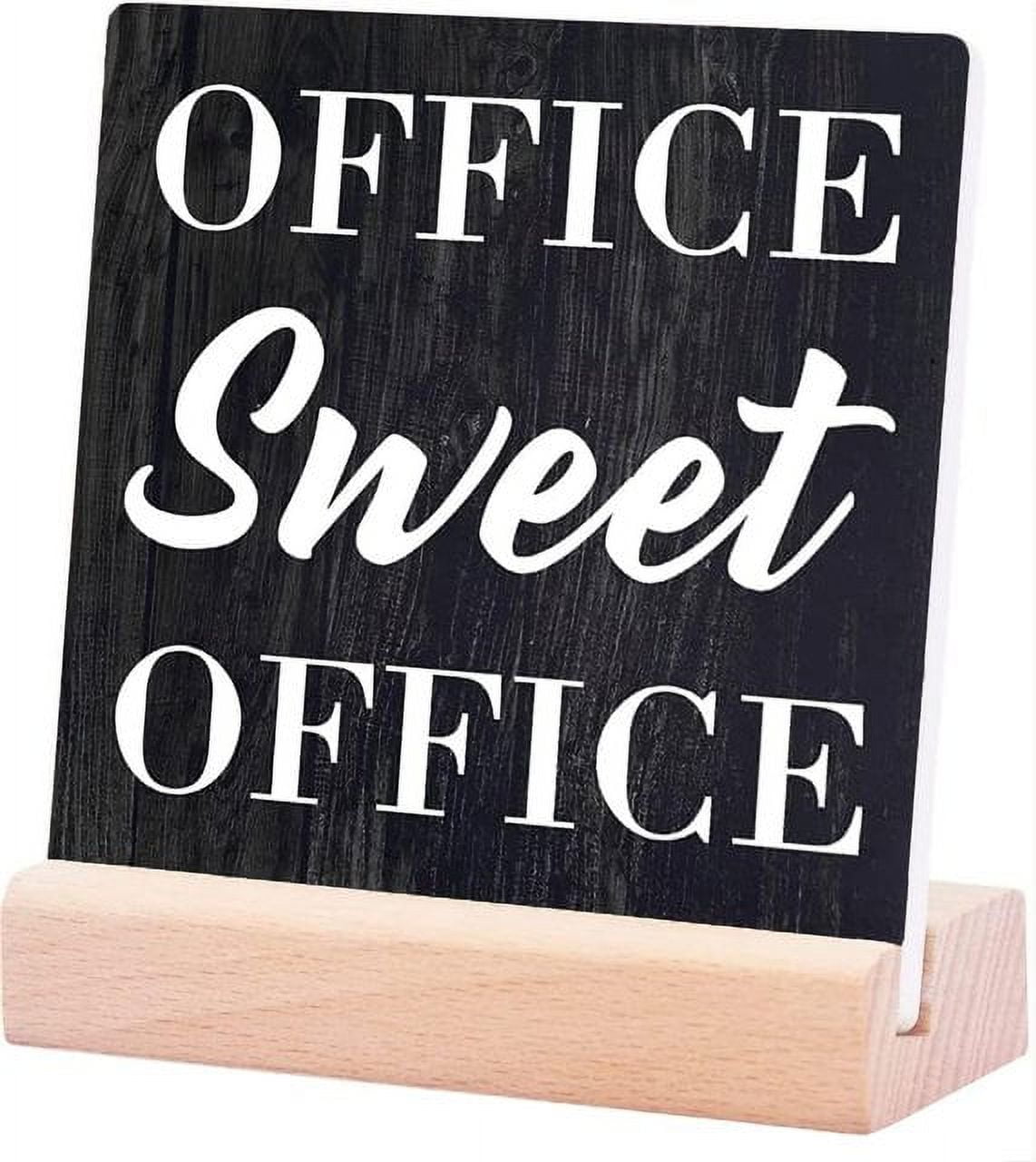 Desk Decor Table Sign Plaque Black Tabletop Sign Desk Sign with Solid ...