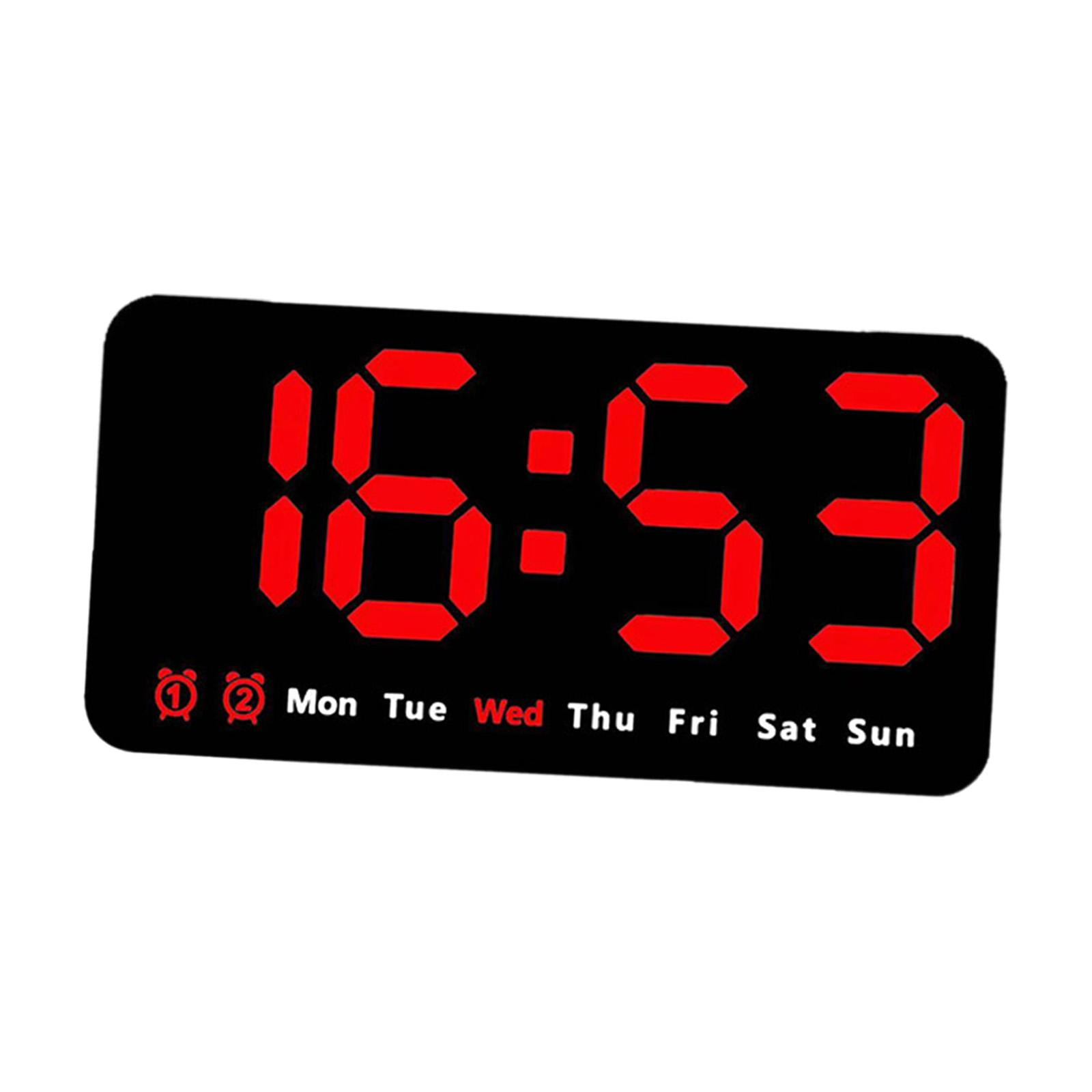 Desk Digital Clock, Desk LED Desktop Alarm Clock for Bedroom, (Red ...