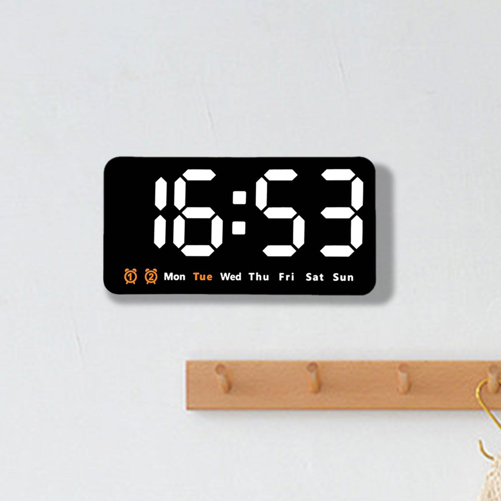 Desk Digital Clock, Desk LED Desktop Alarm Clock for Bedroom, (WHITE ...