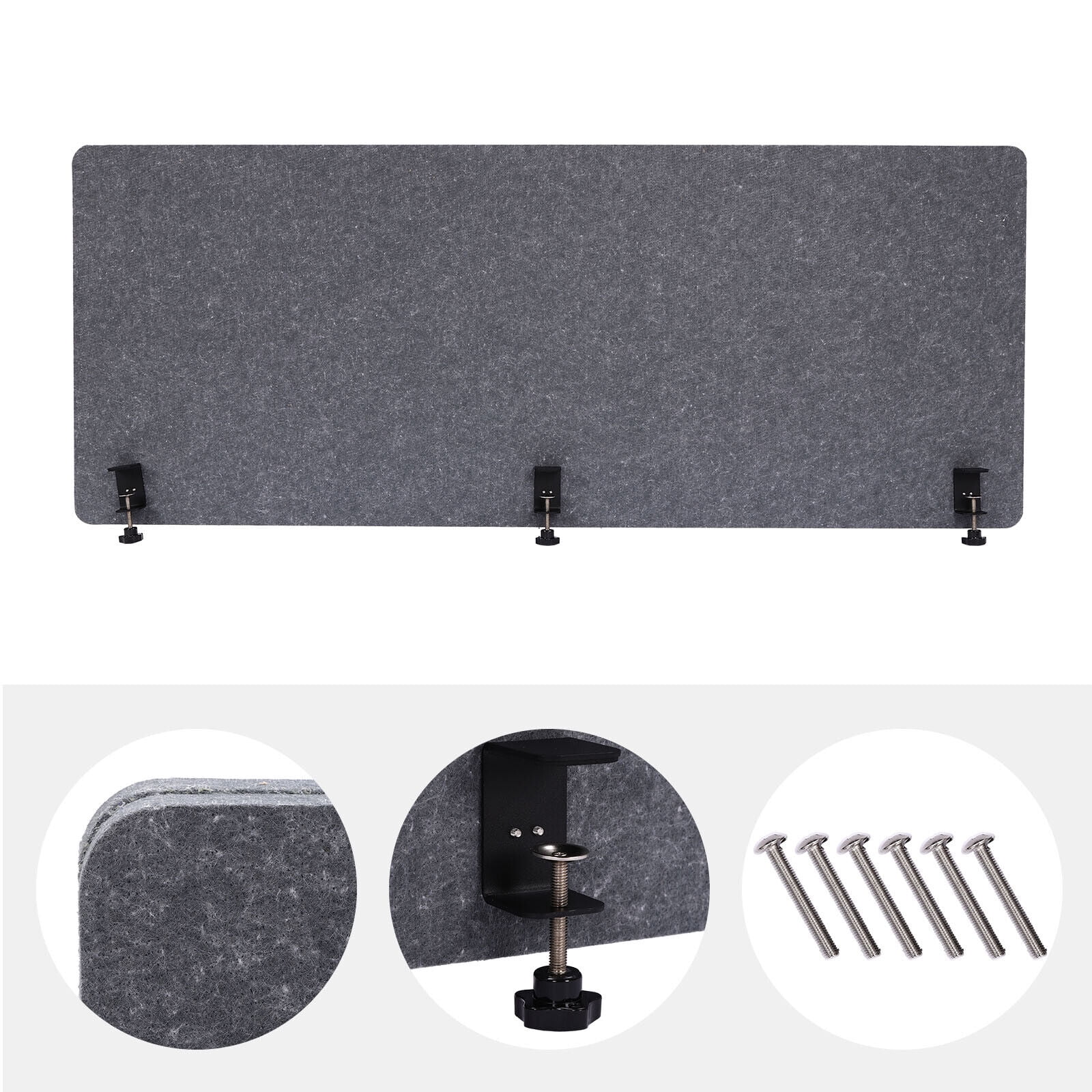 Desk Divider Privacy Panel Desktop Mounted Privacy Cubicle Panel 60 ...