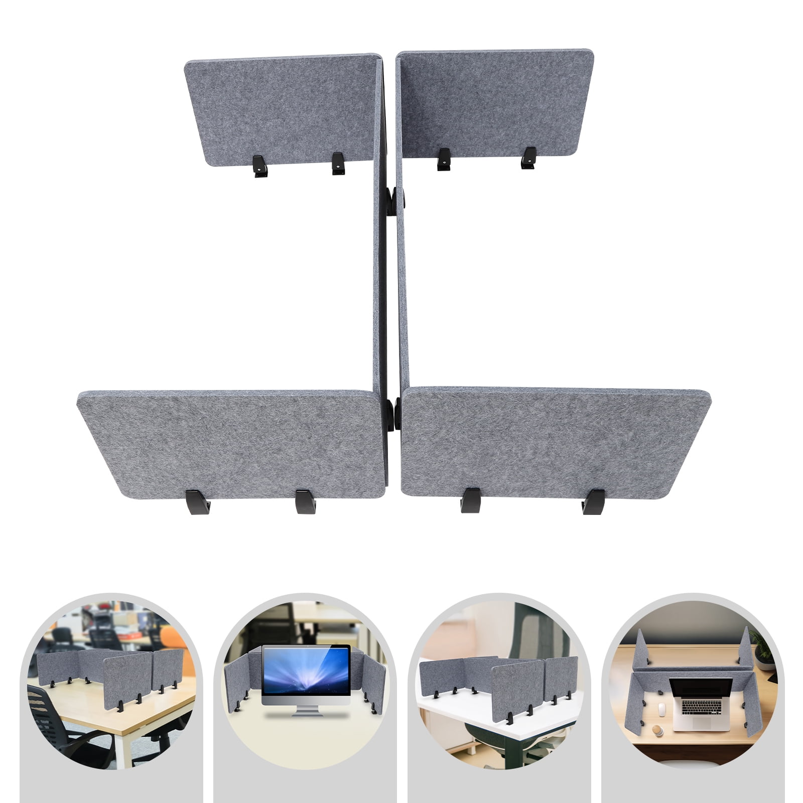 Desk Divider Privacy Panel, Grey, Modern Polyester Fiber, 47-Inch and ...