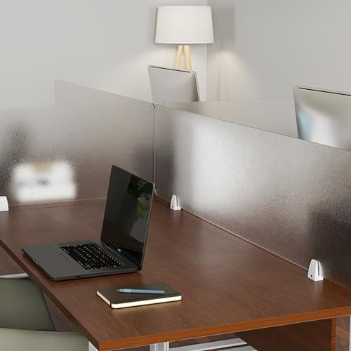 Desk Divider, Translucent Frosted Acrylic Office Partitions, Desk ...