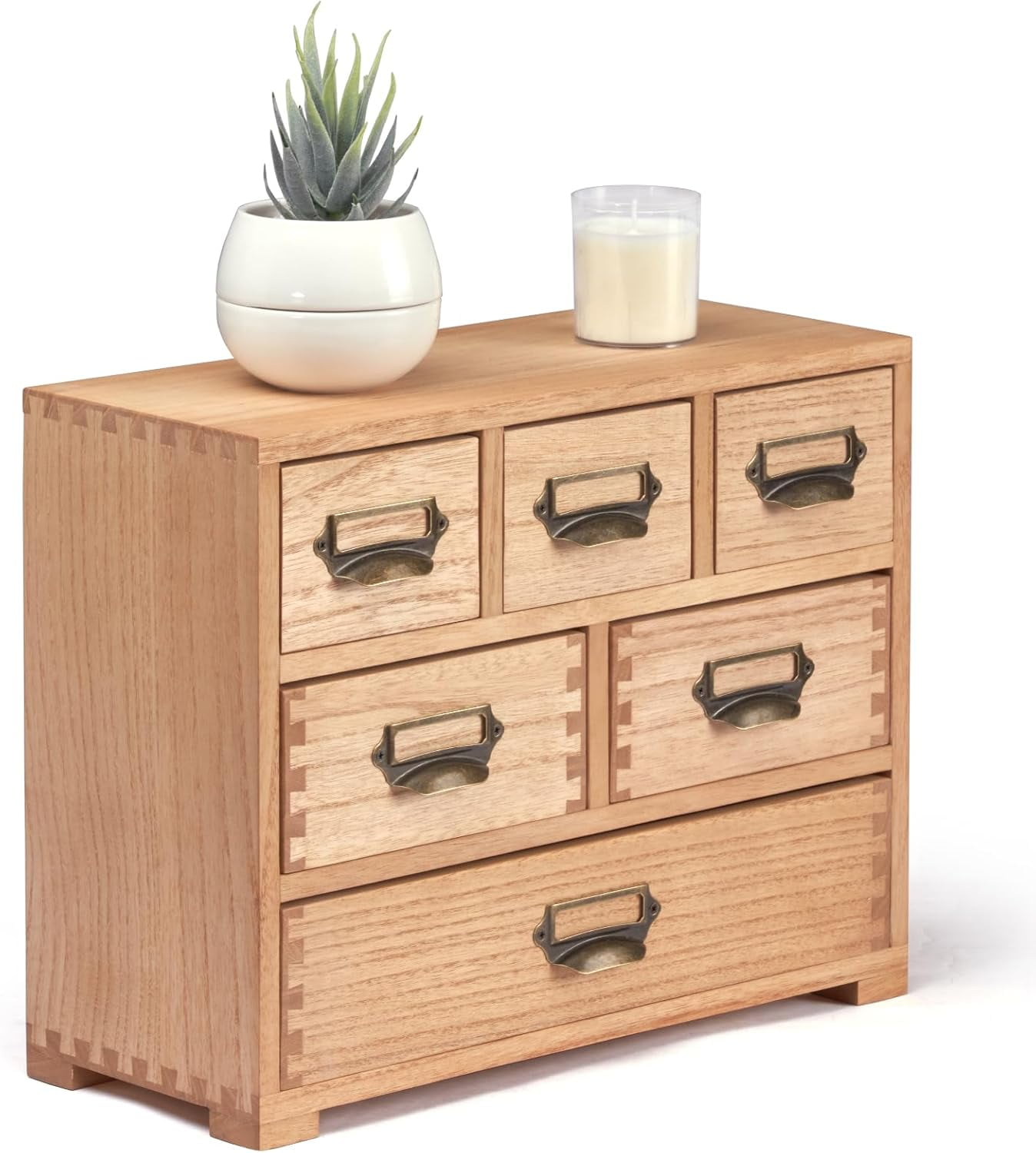 Desk Drawer Cabinet Storage Organizer 6 Drawers Mini Chest with Lable ...