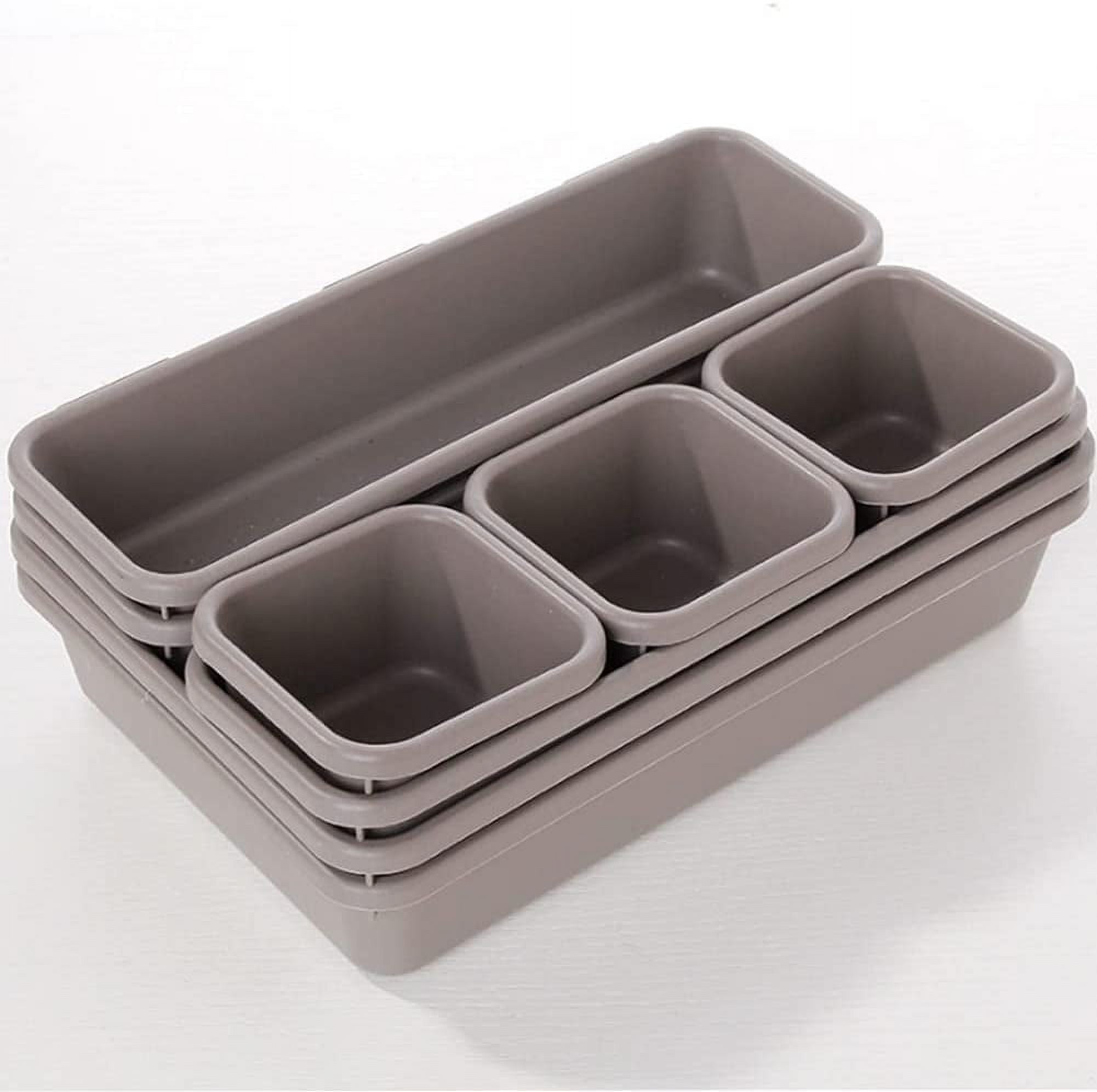 Desk Drawer Organizer Set, 3 Differen Size Drawer Tray Dividers ...