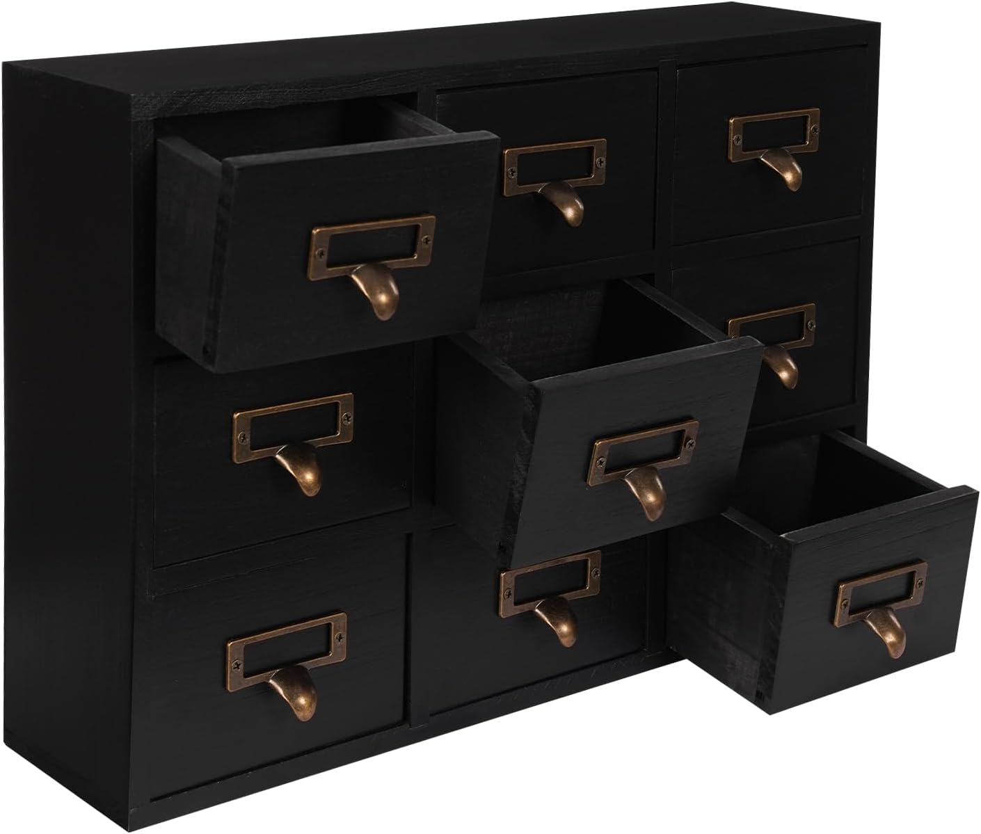 Desk Drawer Organizer, Vintage 9 Drawers Apothecary Cabinet, 10.4 x 15 ...