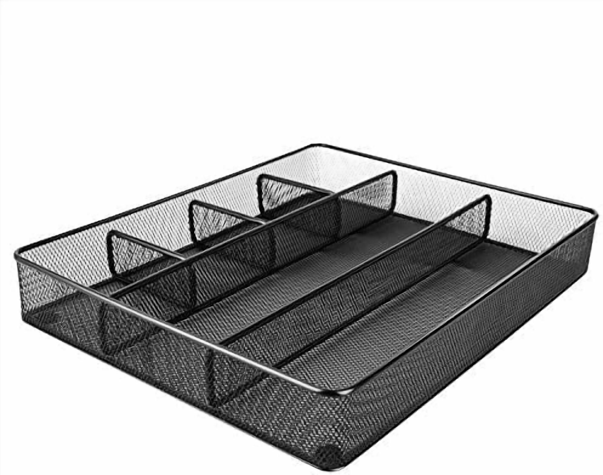 Desk Drawer Organizer for Office and Home, Metal Mesh, Anti-Slip, 6 ...