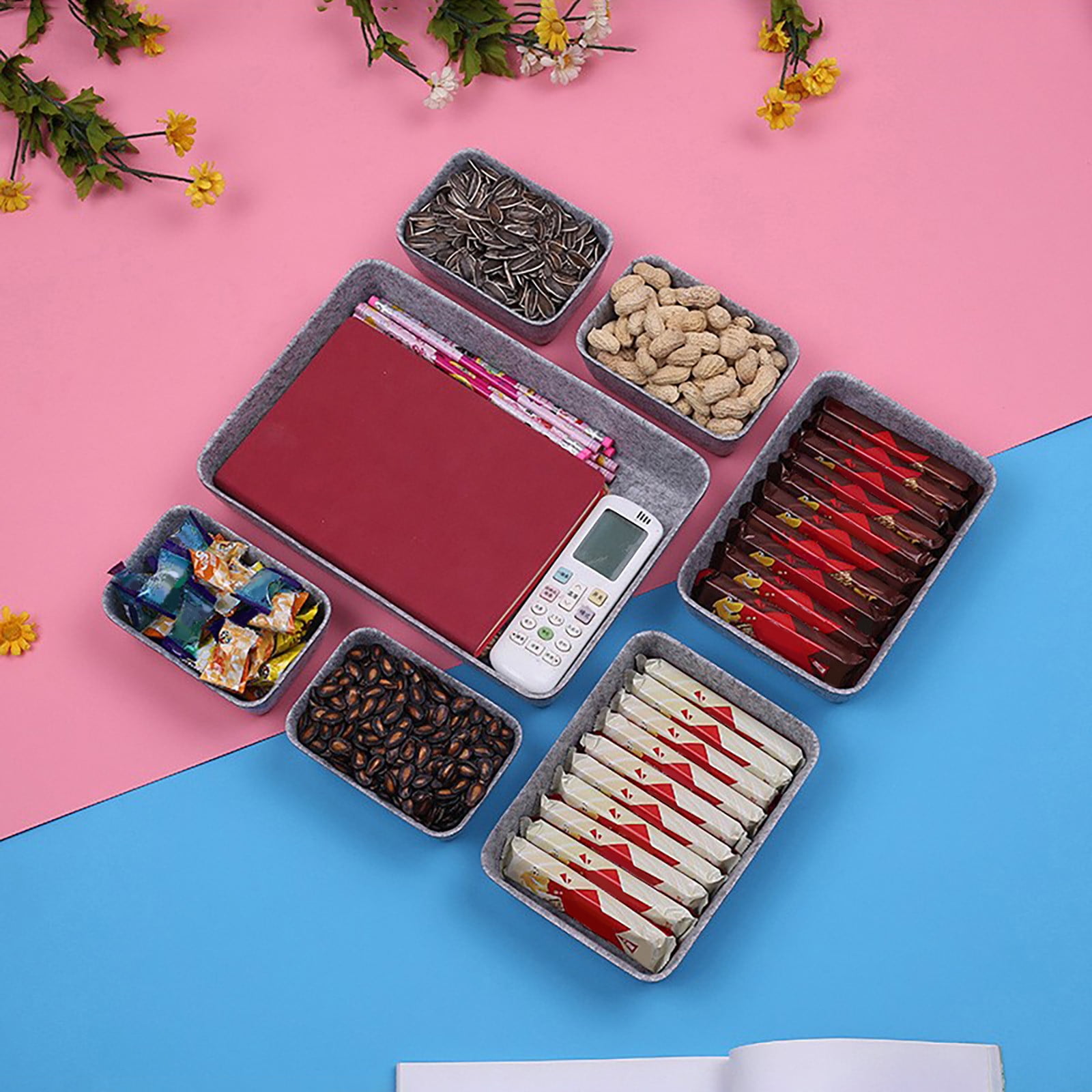Desk Drawer Organizers Trays Felts Storage Bins Drawers Dividers ...