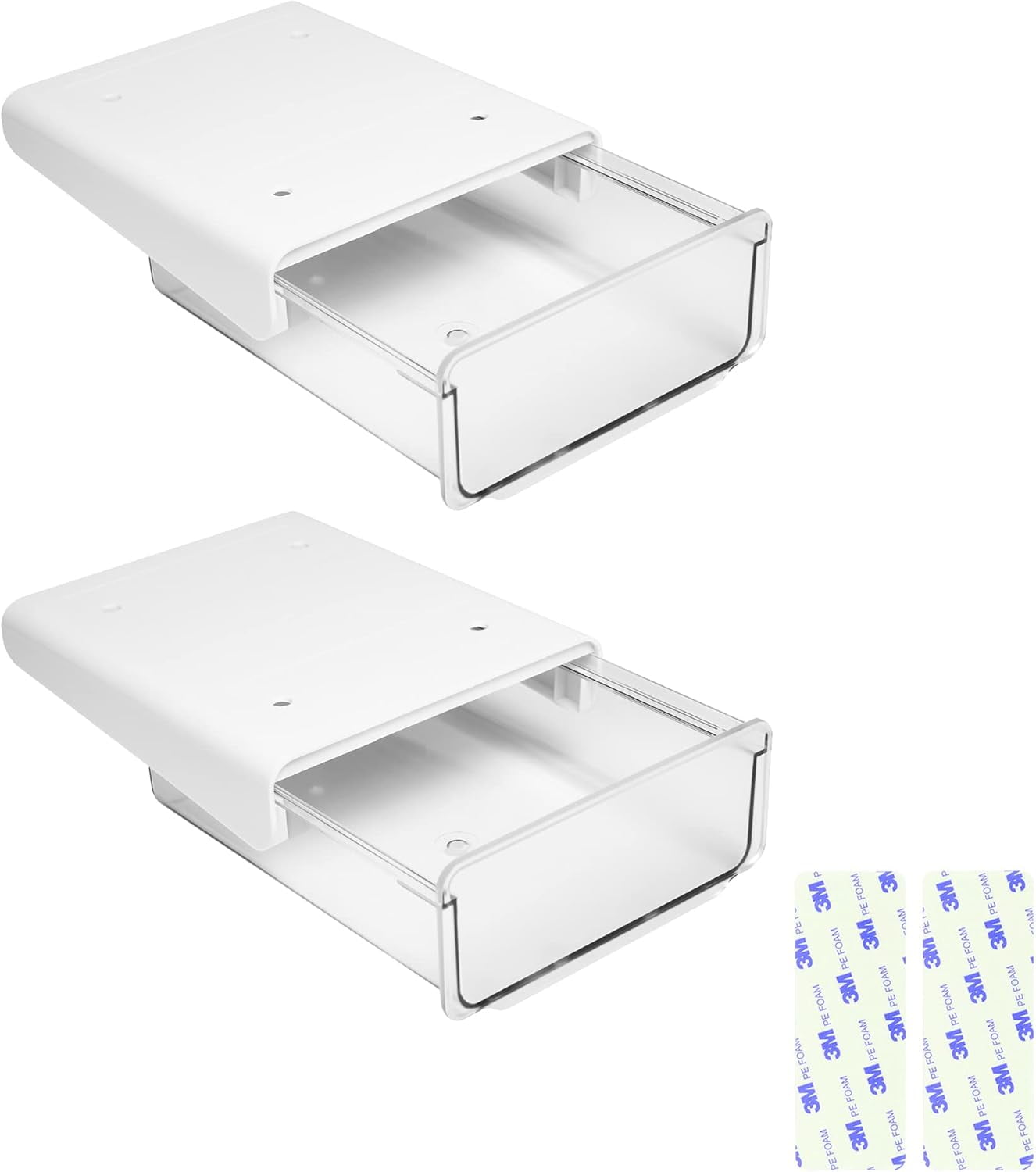 Under Desk Drawer Storage Organizer - 2Pack Under Table Drawer ...