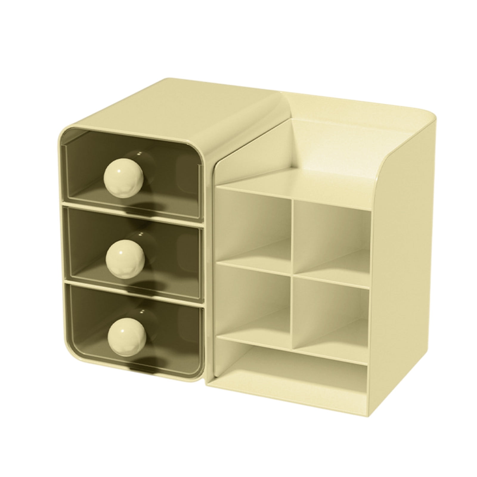 Desk with Drawers Cosmetic Storage Box with Drawers, Multi-Functional ...