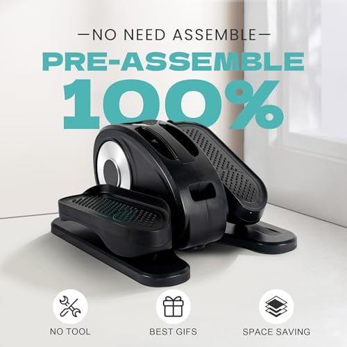 Under Desk Elliptical, Electric Foot Pedal Exerciser, Fully Assembled ...