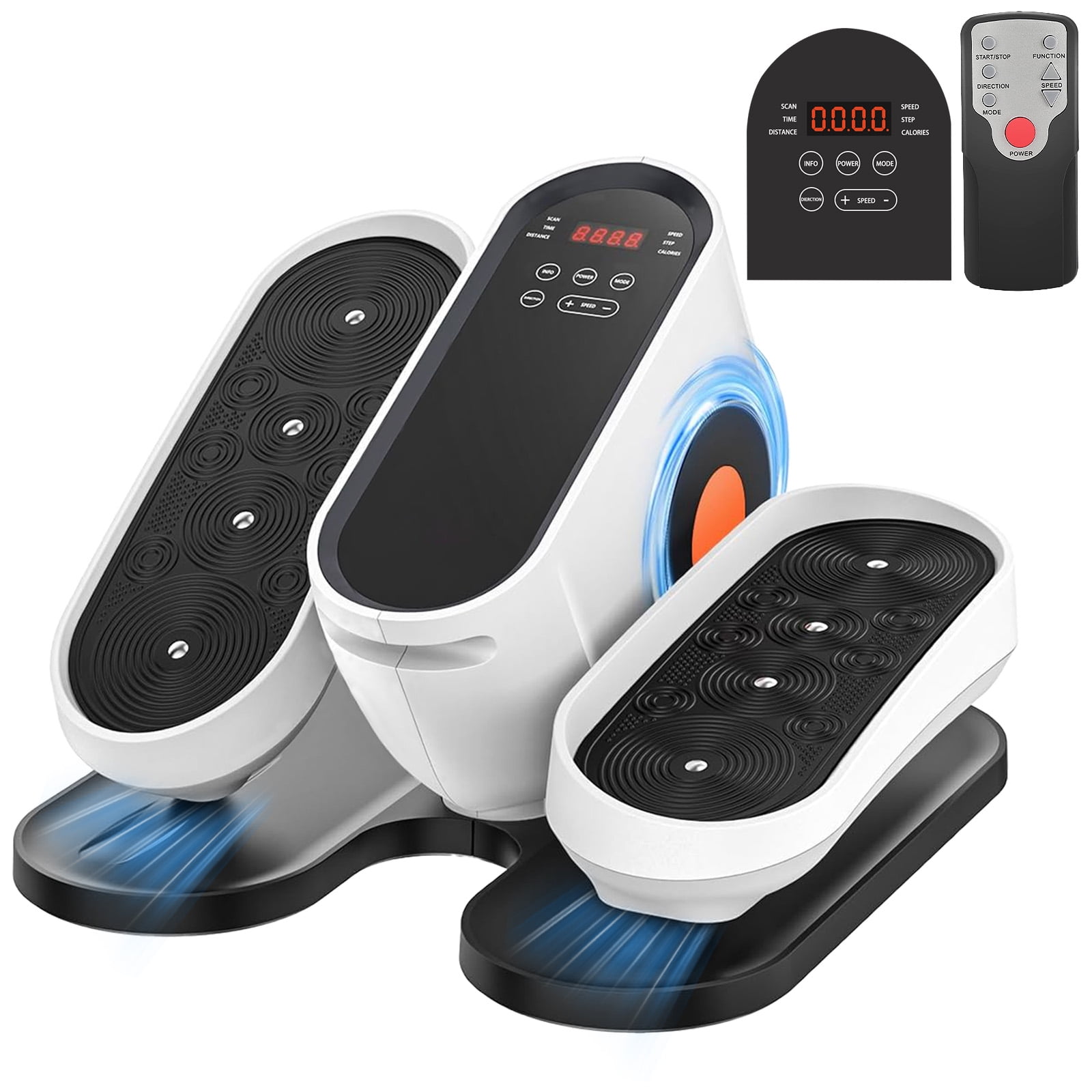 Under Desk Elliptical Exercise Machine, Ellipse Leg Exerciser with 12 ...