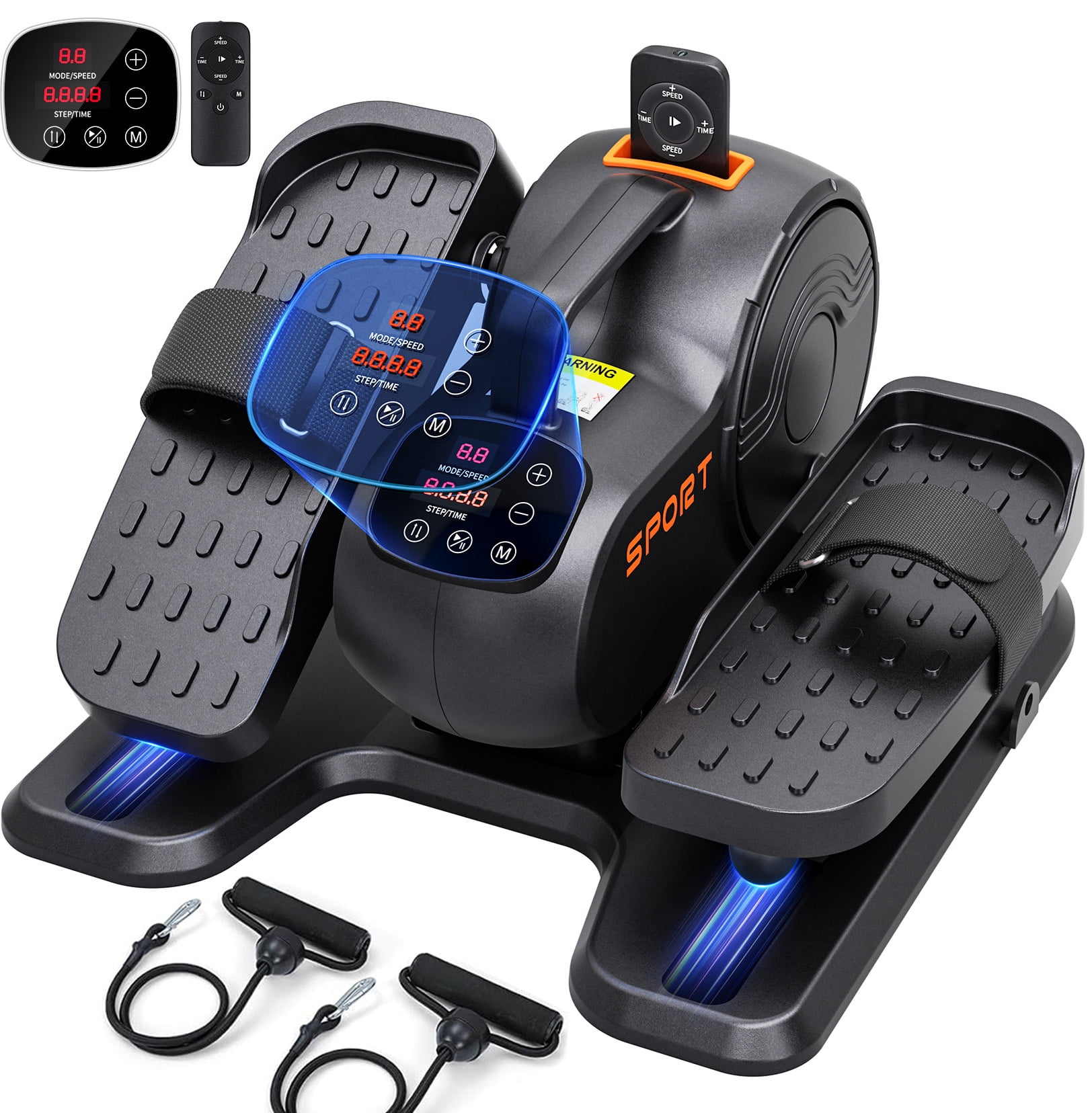 Under Desk Elliptical Machine, Leg Exerciser whit 10 Adjustable, Quiet ...