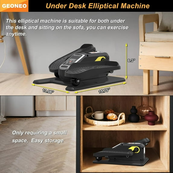 Under Desk Elliptical Machine, Electric Elliptical Exerciser for Senior ...