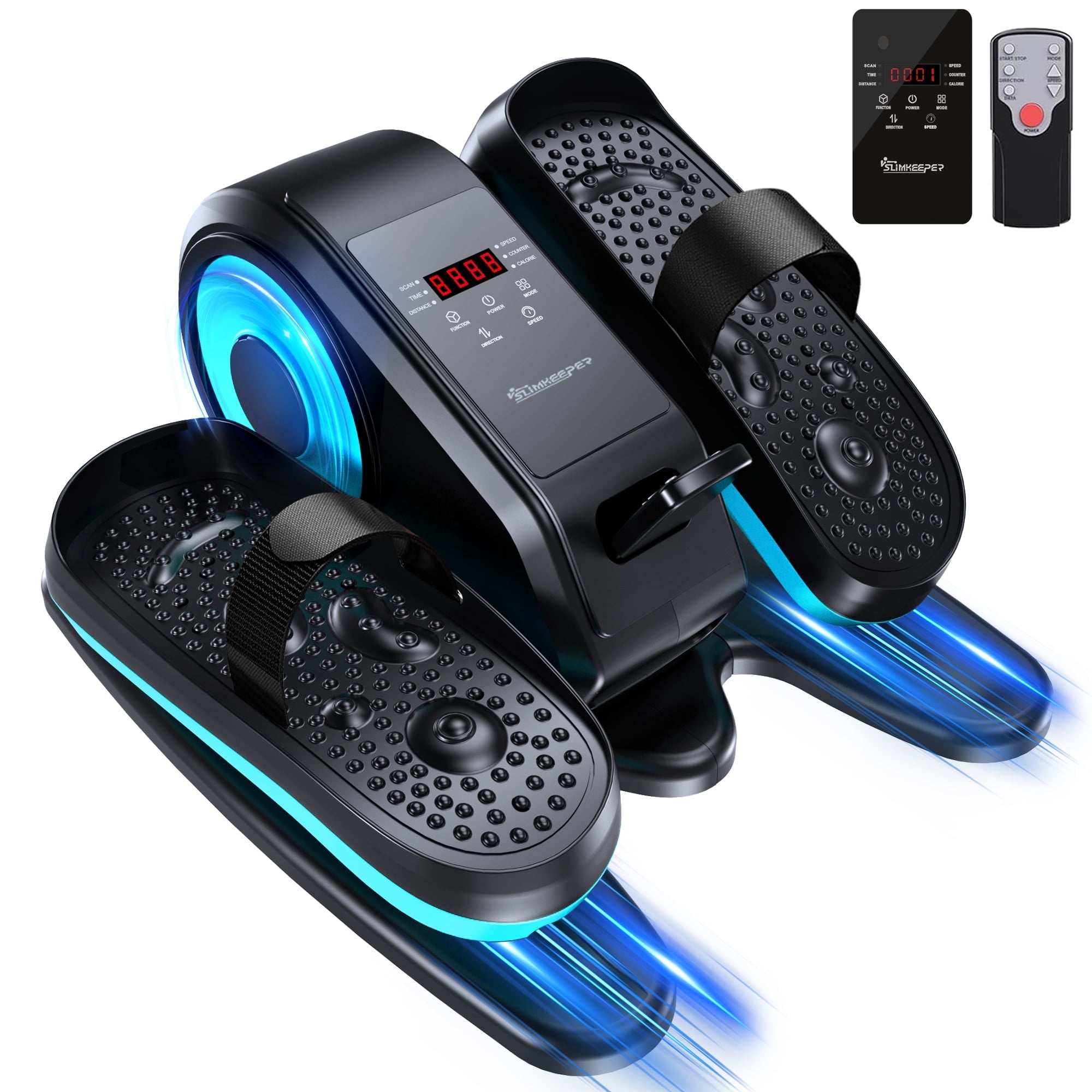 Under Desk Elliptical Machine, Electric Seated Pedal Exerciser, Mini ...