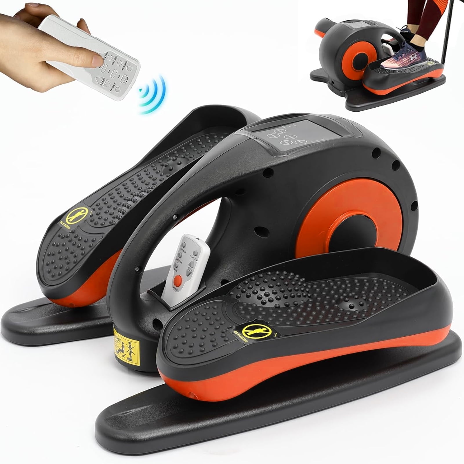 Under Desk Elliptical Machine, Leg Exerciser While Sitting for Seniors ...