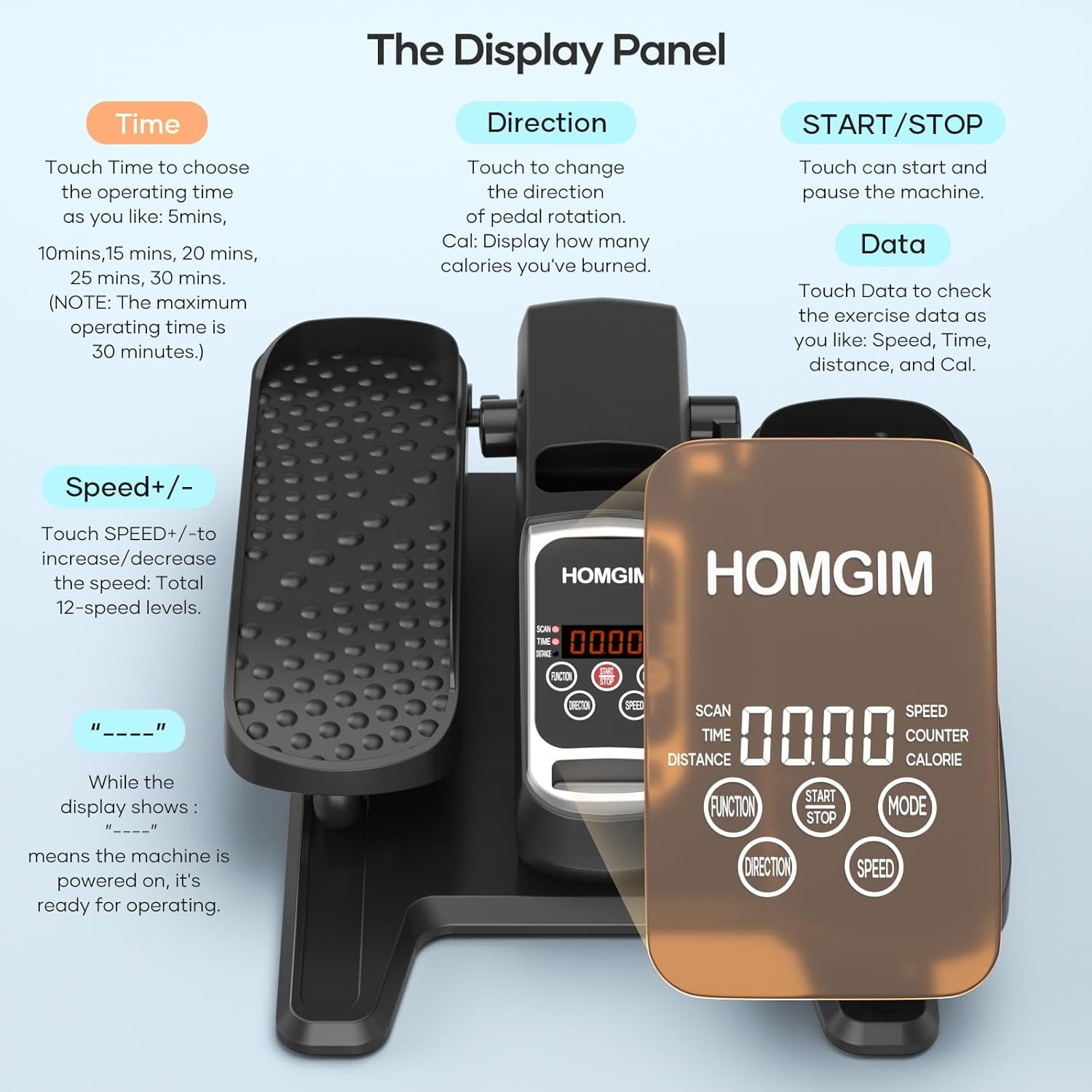 Under Desk Elliptical Machine - Quiet Motorized Leg Exerciser with ...