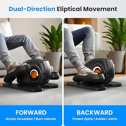 Under Desk Elliptical Machine with Remote Control, Electric Ellipse Leg ...