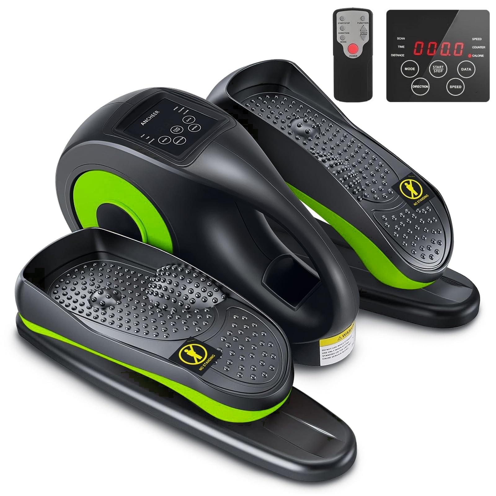 ANCHEER Under Desk Elliptical, Electric Pedal Exerciser with LCD ...