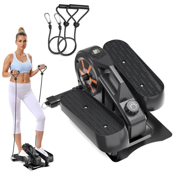 Under Desk Elliptical with Resistance Bands, Mini Elliptical Machines ...