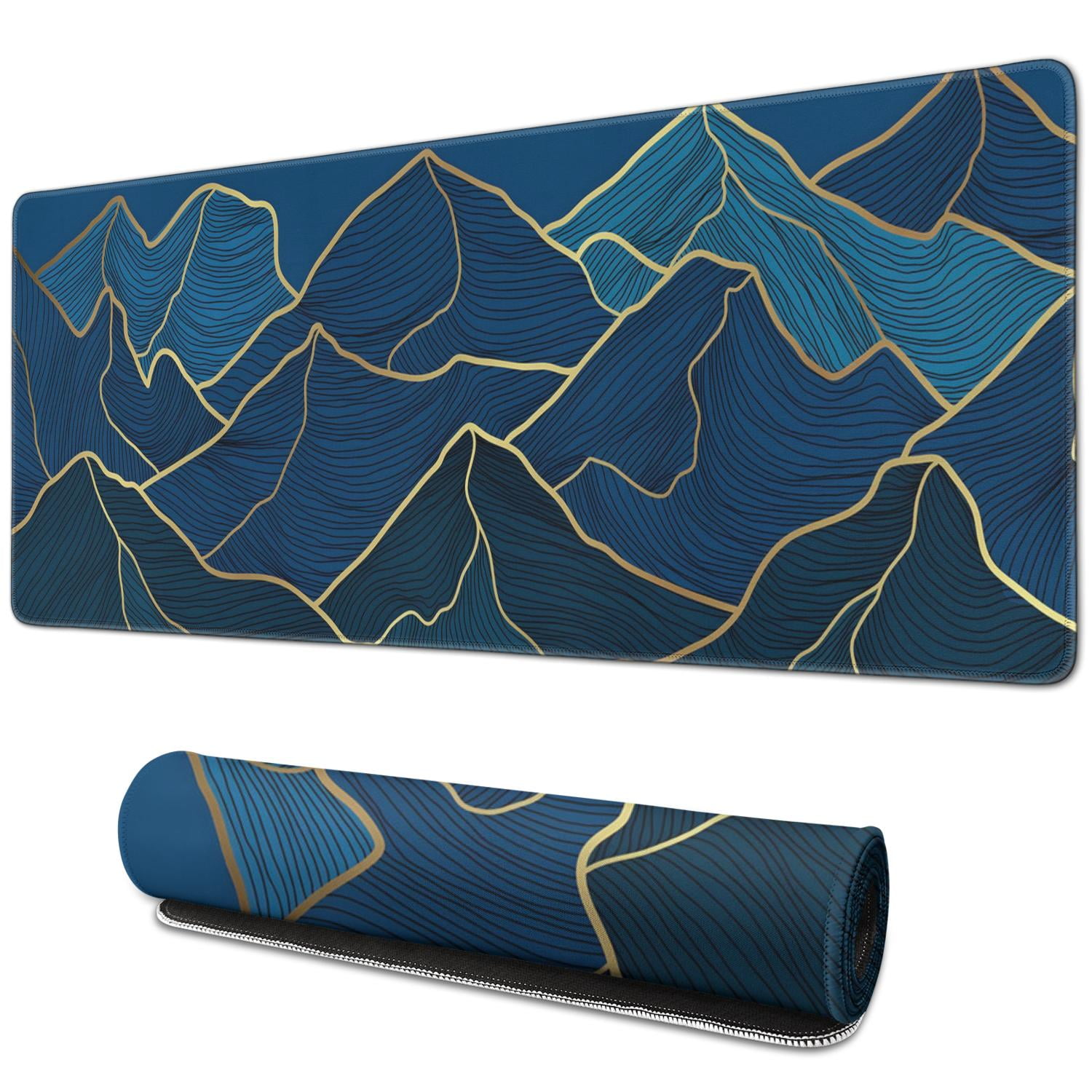 "Desk Enhancement: XL Black Mousepad, Non-Slip Rubber Base Desk Mat ...
