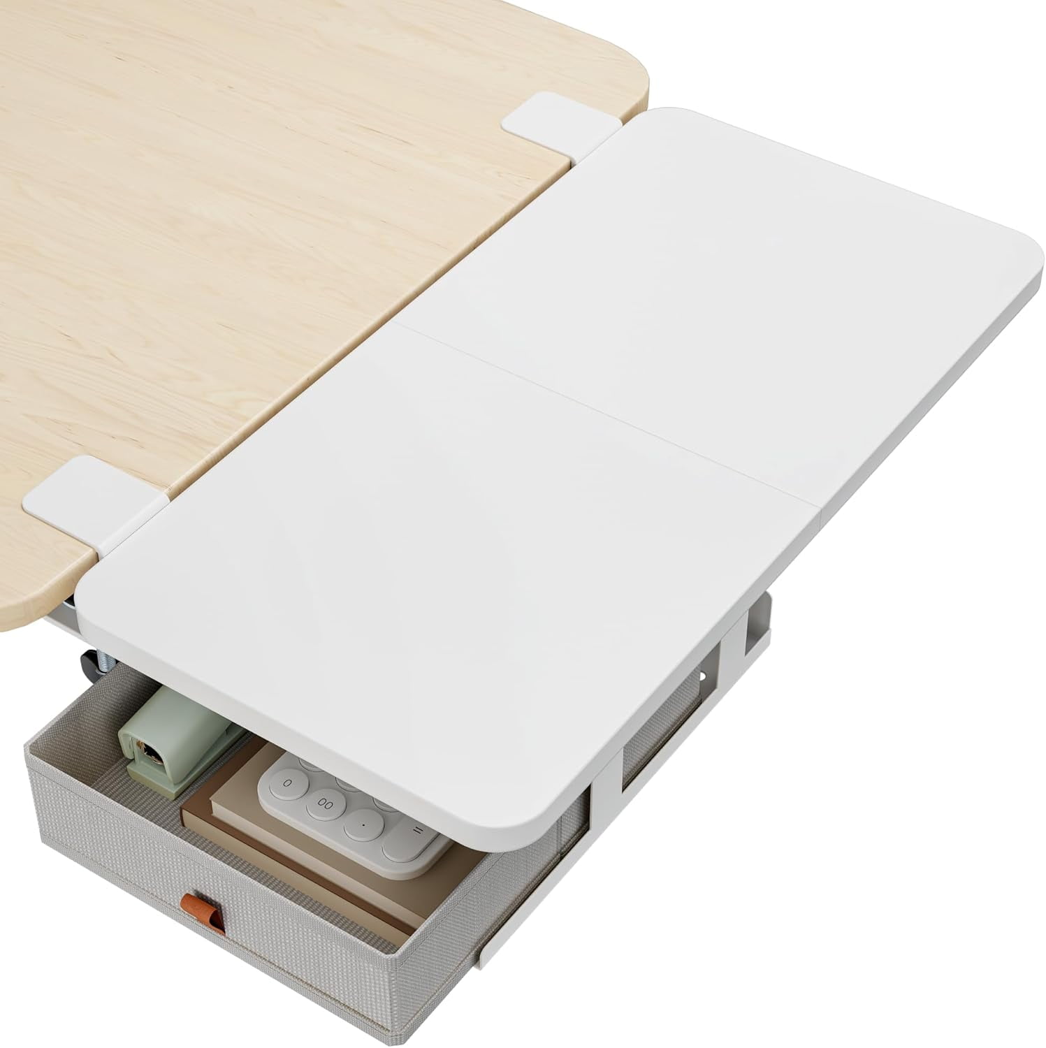 Desk Extender Tray, 24" x 14.4" Clamp On Desk Shelf, Desk Extension ...