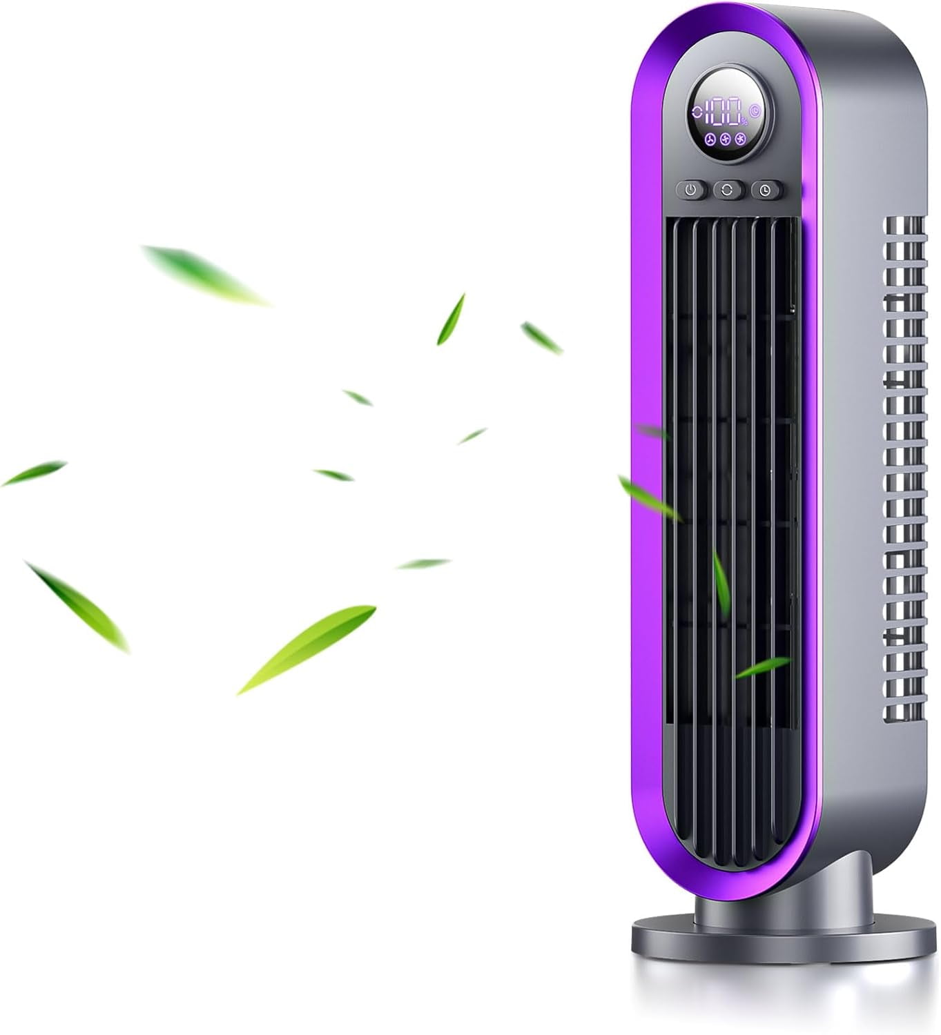Desk Fan, 13 Inch Small Bladeless Table Fan for Saving Space, Quiet ...