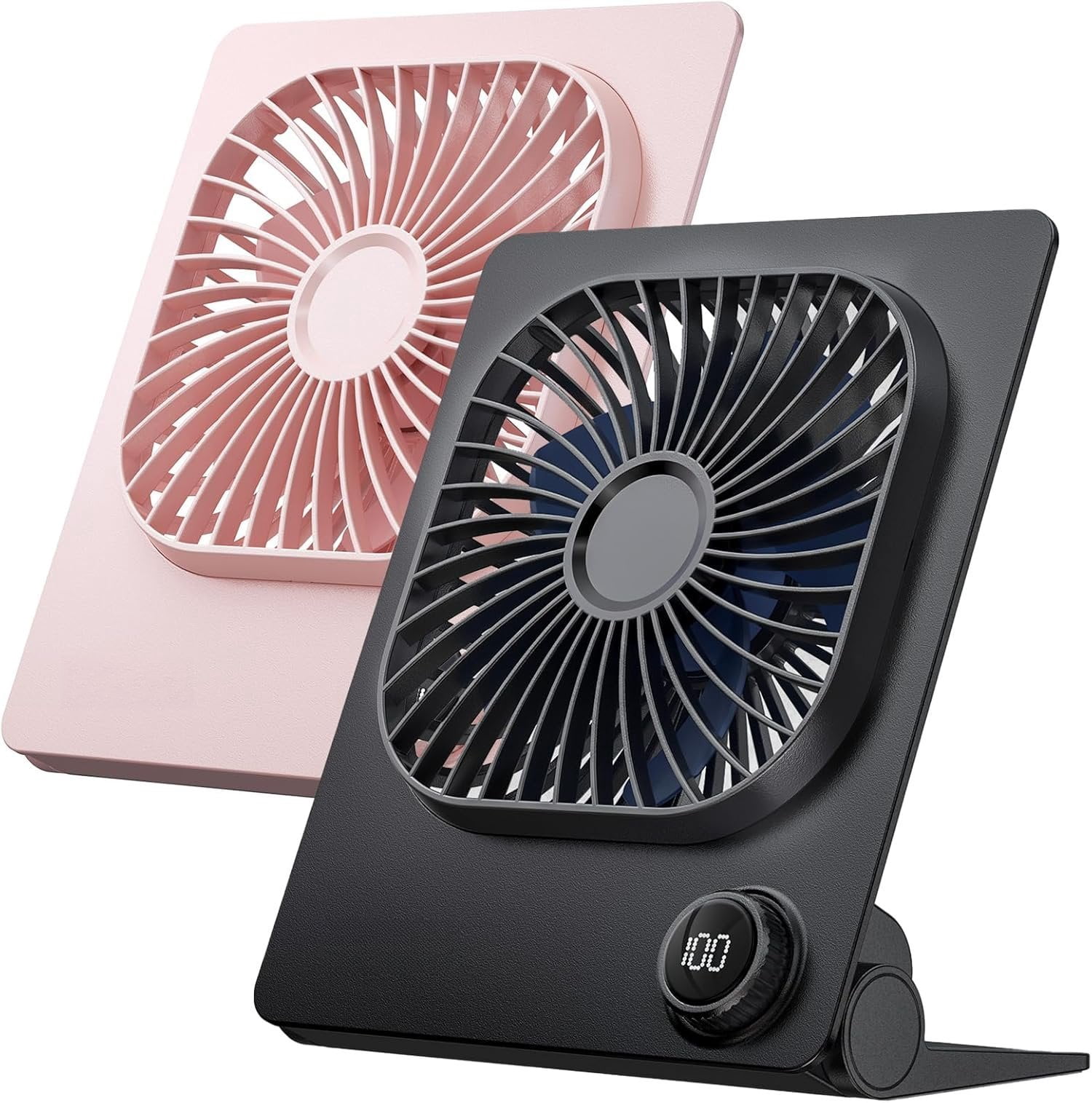 Desk Fan, 6.61''Ultra-thin 5000mAh Fan with Wind,100 Speeds Adjustable ...