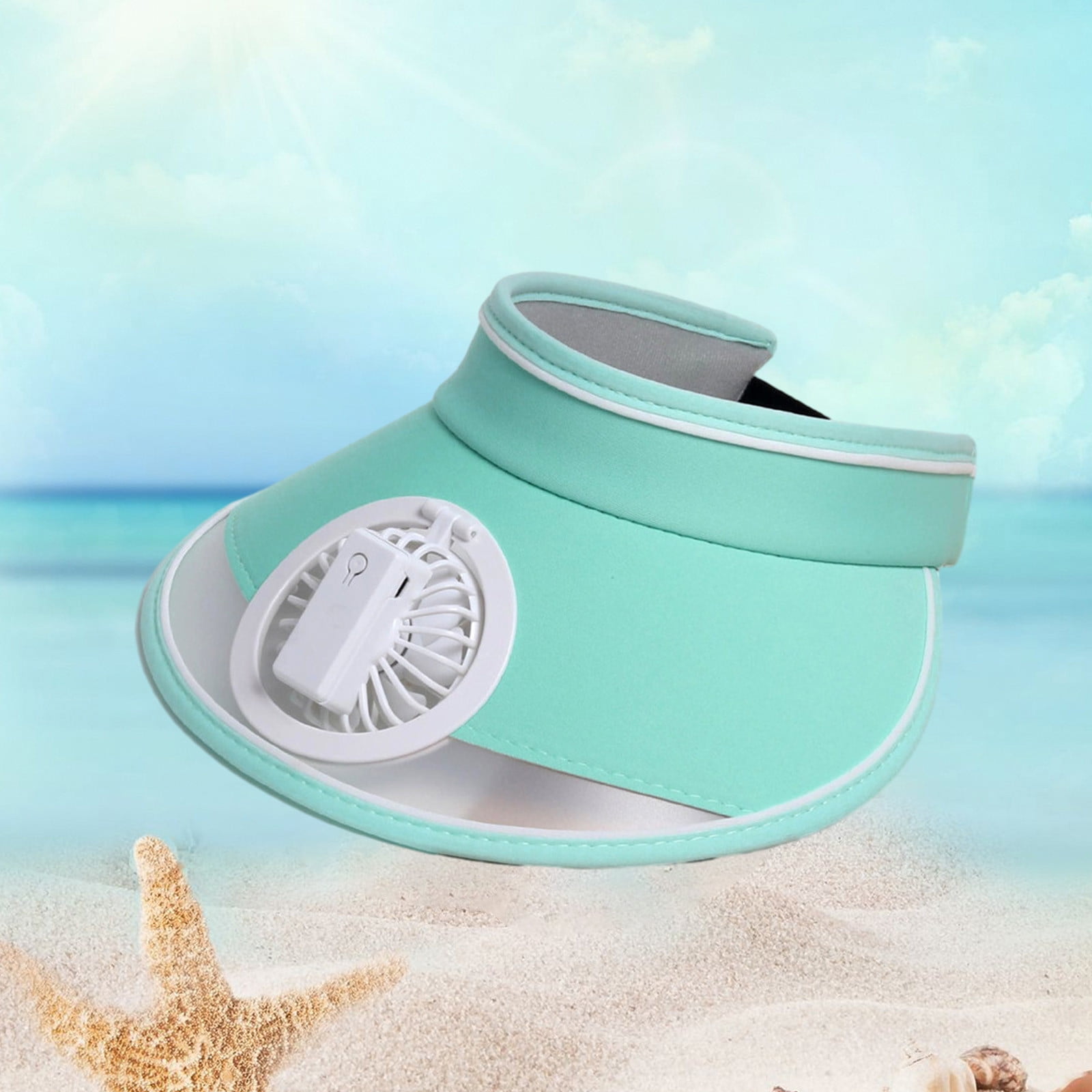 Desk Fan Hat with Fan for Women - Fan Visor Hat - Three Gear Mediation ...