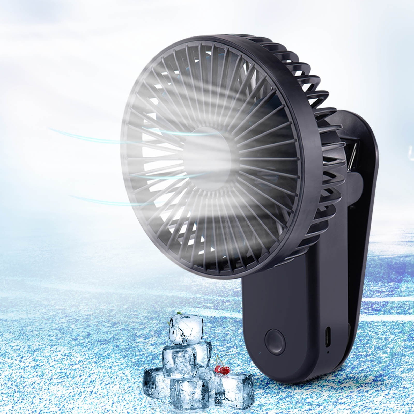 Desk Fan Portable Mini Fan 3 Speeds with 90° Rotation Magnetic-Anti ...