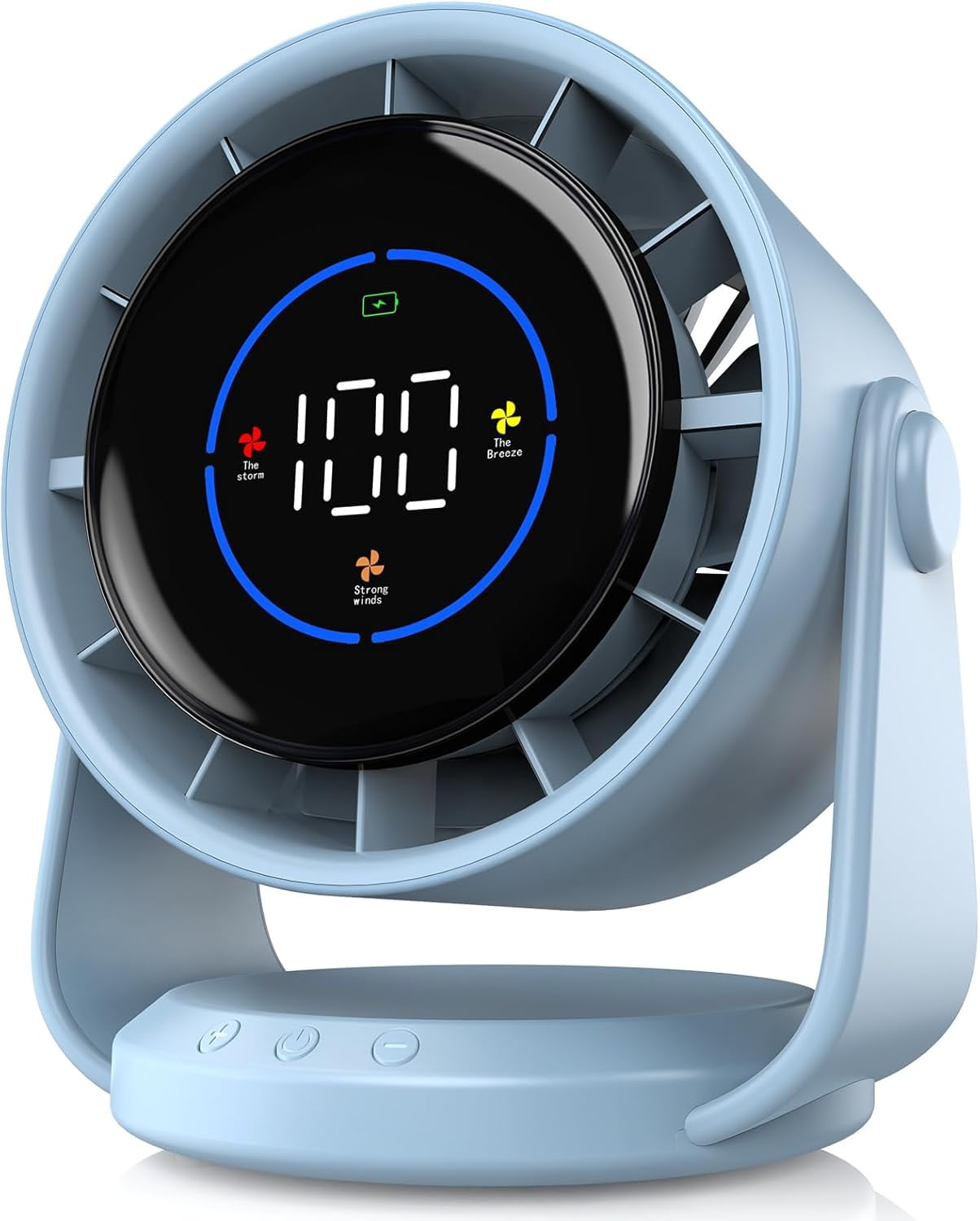 Desk Fan, Quiet Wall-Mounted Table Fan with Turbo Airflow, 100-Speed ...